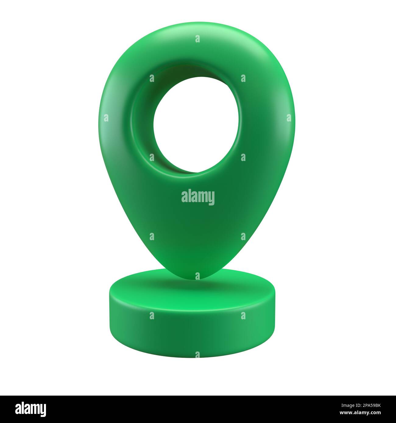 3D Realistic icon Style green glossy Location map pin gps pointer ...