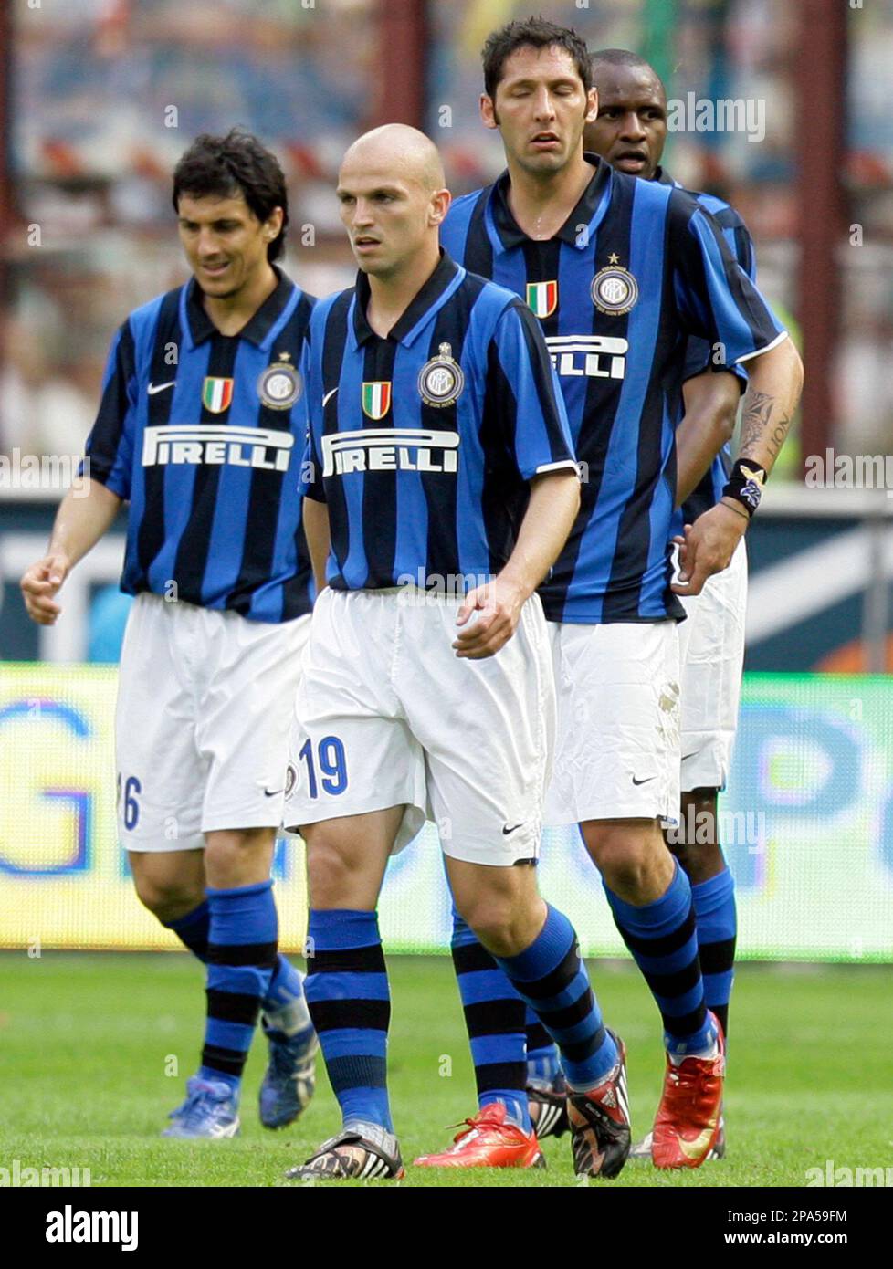 From left: Inter Milan defender Nicolas Burdisso, of Argentina ...