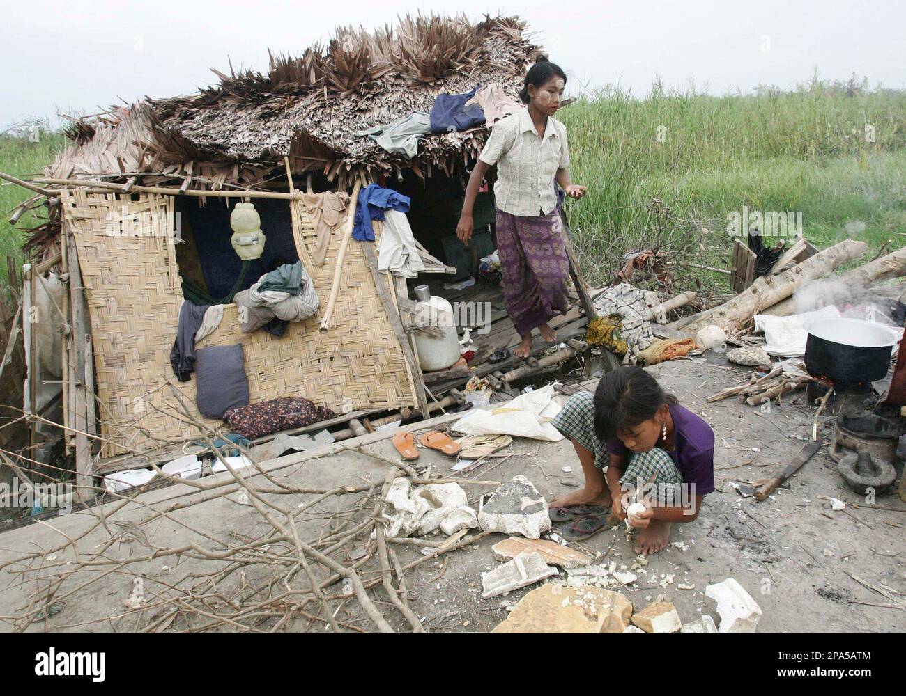 Myanmar woman, who survived last week's destructive cyclone Nargis ...