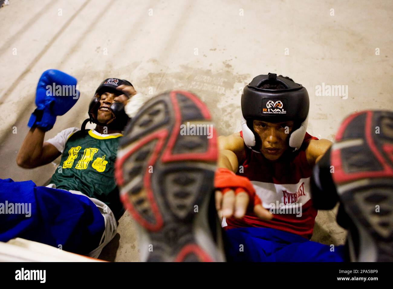Dominican Republic's boxers Winston Mendez, left, and Juan Carlos ...