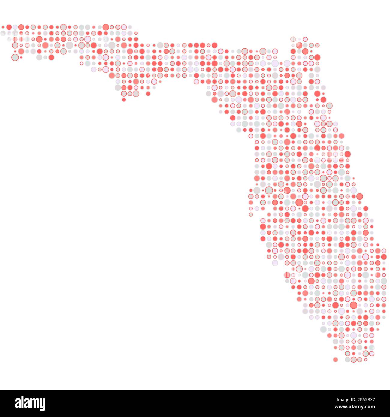 Florida Map Silhouette Pixelated generative pattern illustration Stock ...
