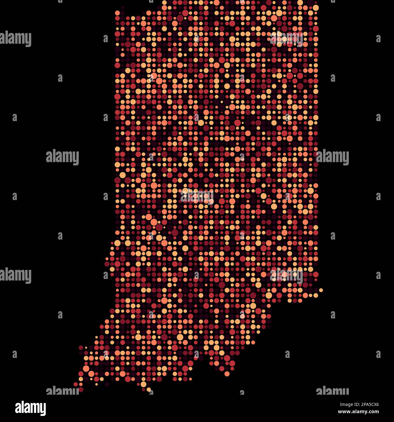 Indiana Map Silhouette Pixelated generative pattern illustration Stock ...