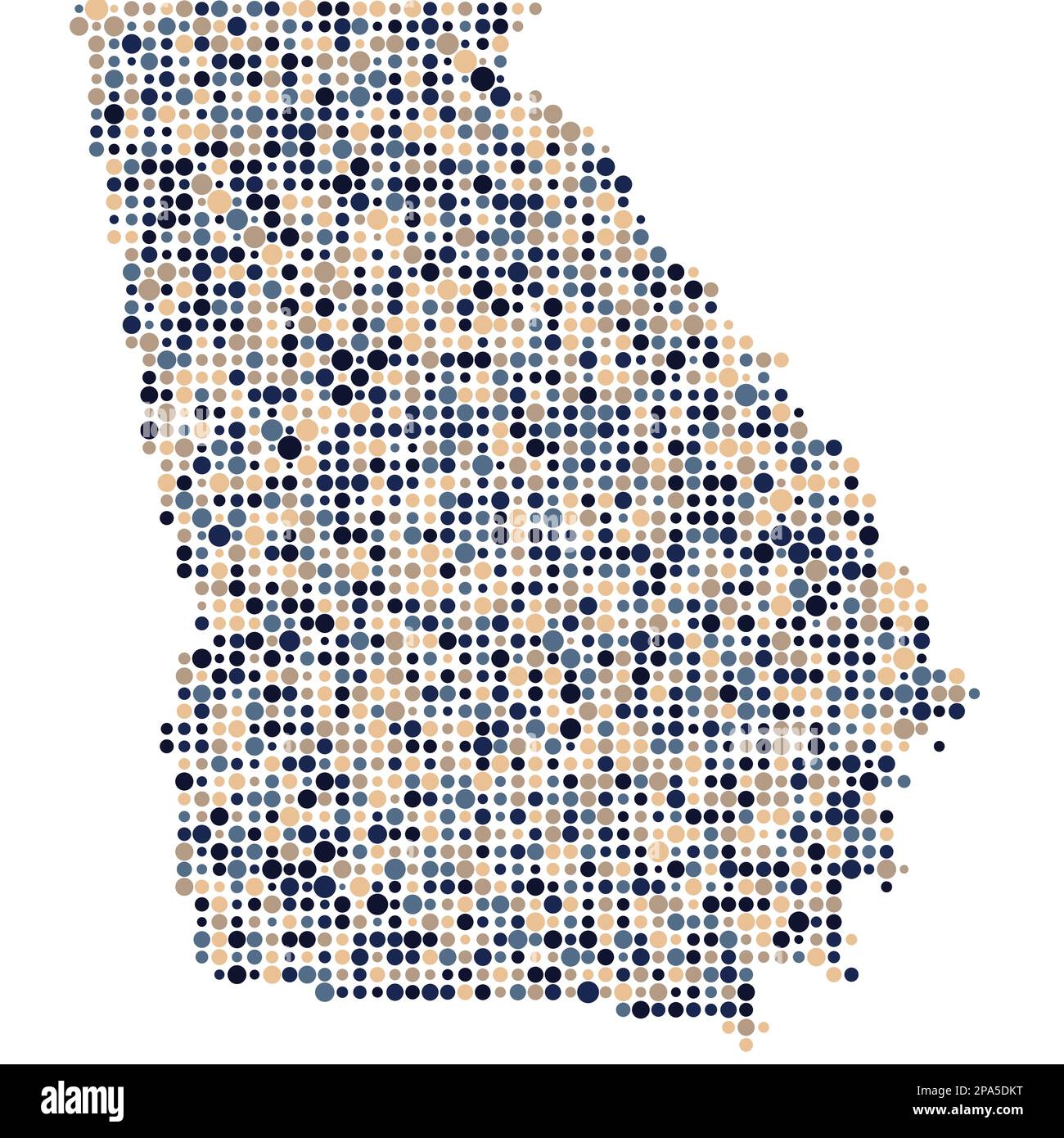 Georgia Map Silhouette Pixelated generative pattern illustration Stock ...