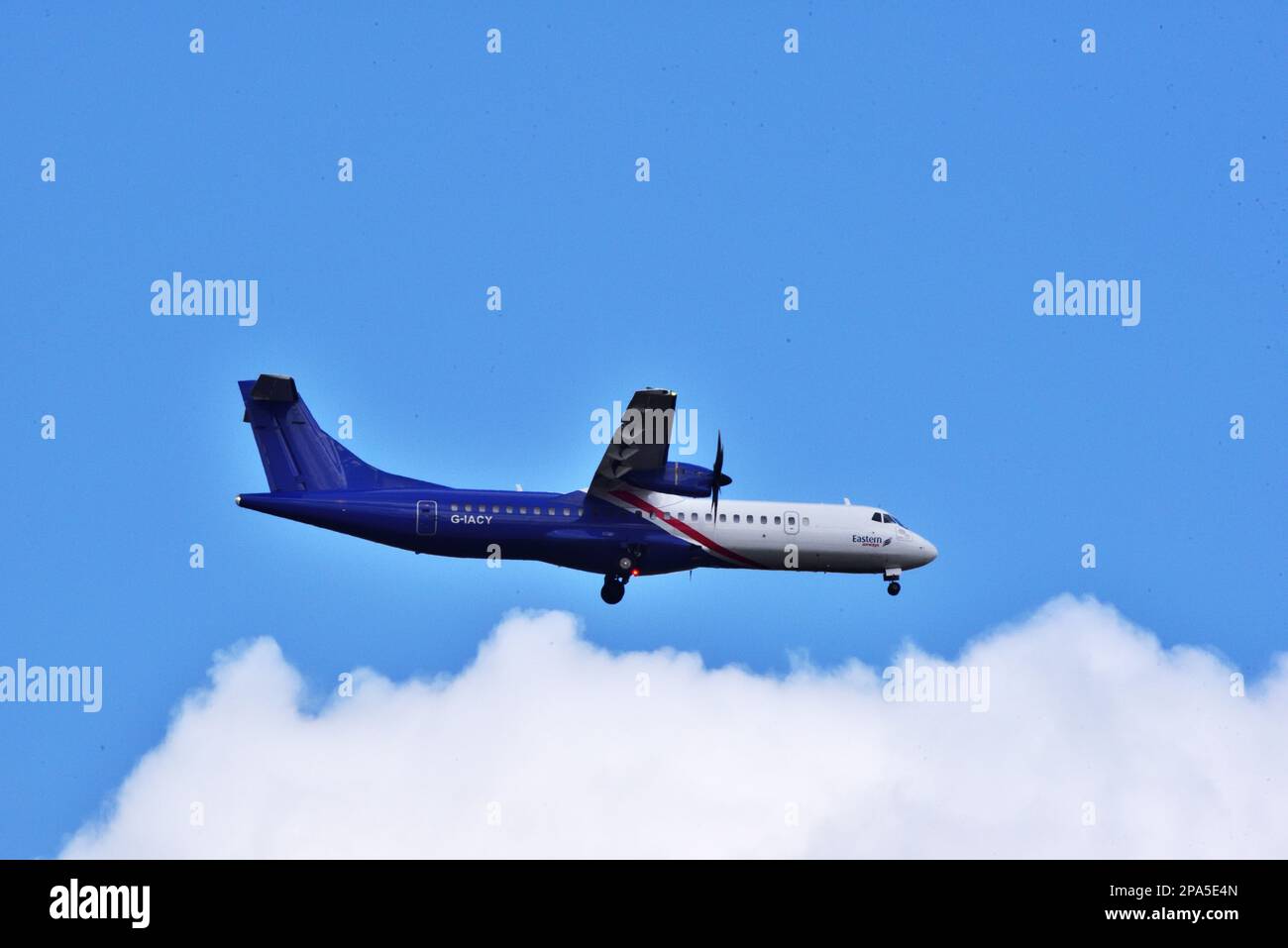 Eastern Airways ATR 72-600 G-IACY practising "touch and go" manoeuvres ...