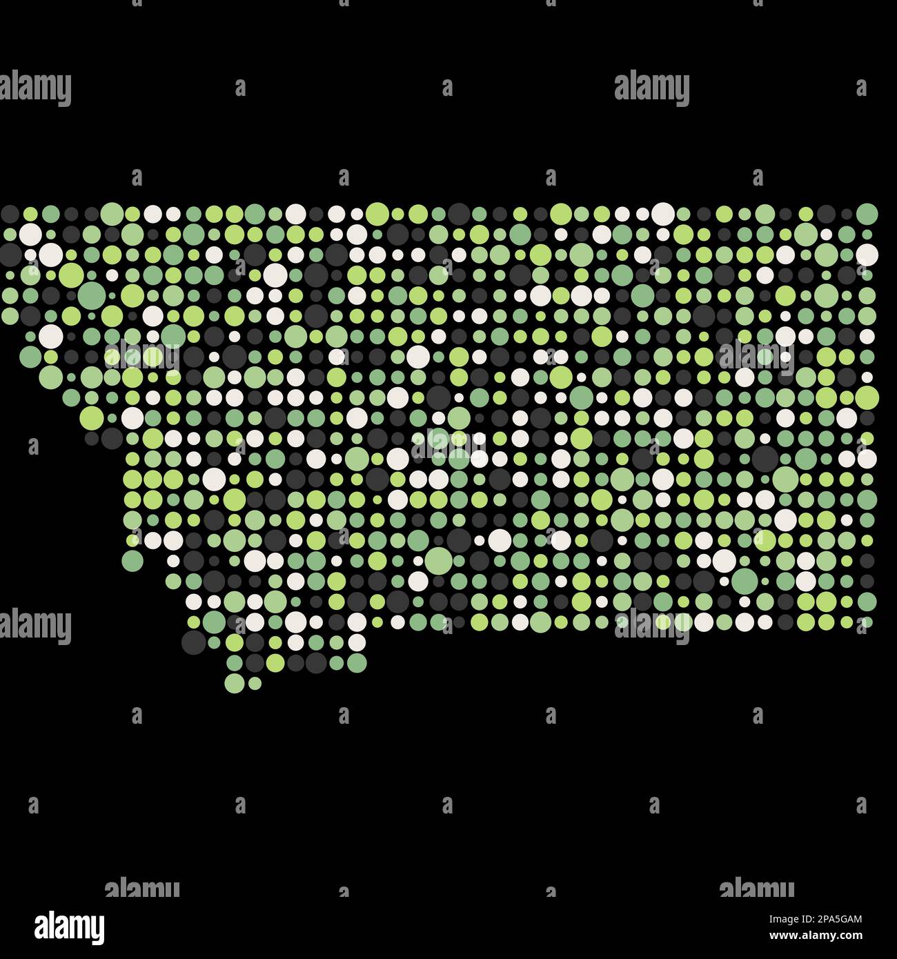 Montana Map Silhouette Pixelated generative pattern illustration Stock ...