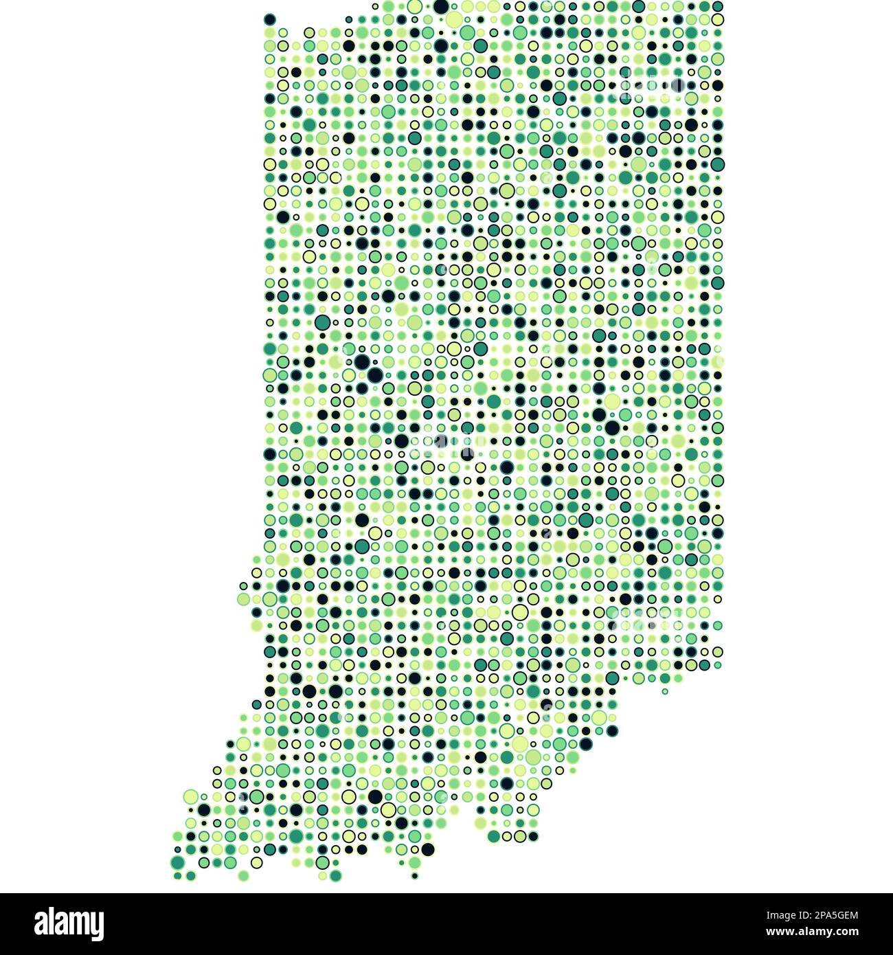 Indiana Map Silhouette Pixelated generative pattern illustration Stock ...