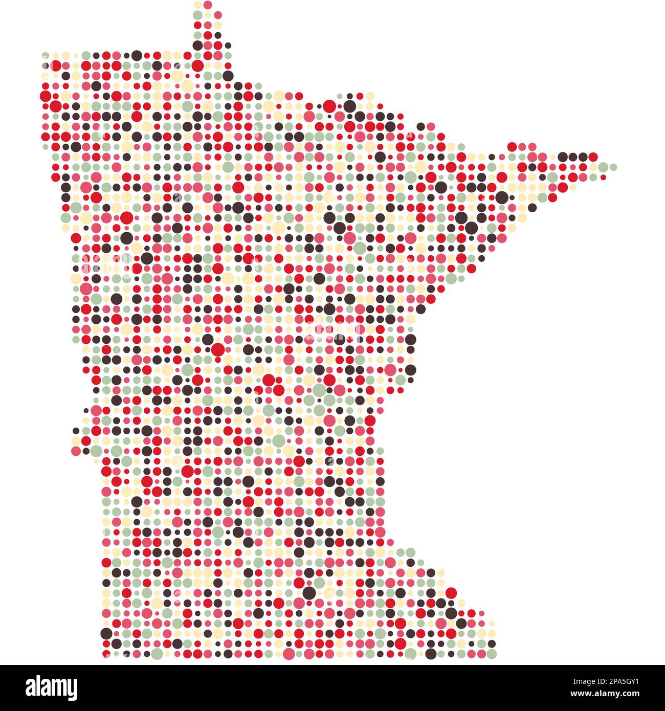 Minnesota Map Silhouette Pixelated generative pattern illustration ...