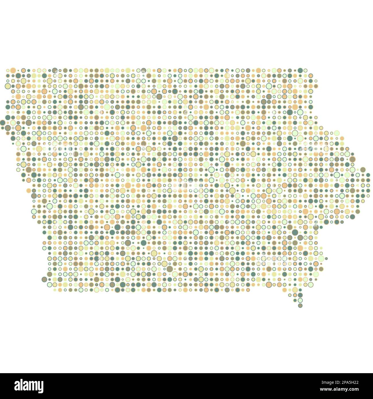 Iowa Map Silhouette Pixelated generative pattern illustration Stock ...