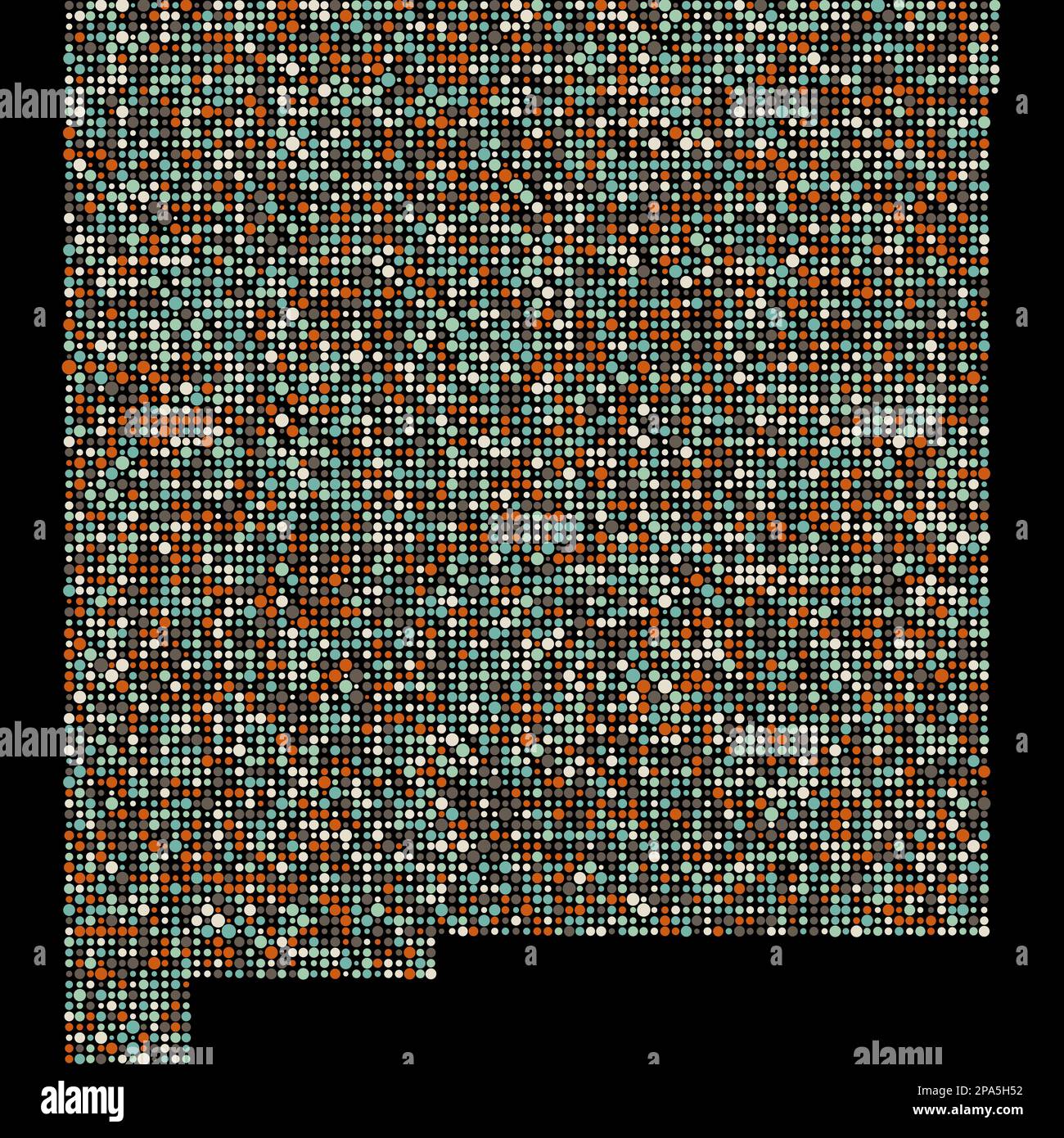 New mexico Map Silhouette Pixelated generative pattern illustration ...