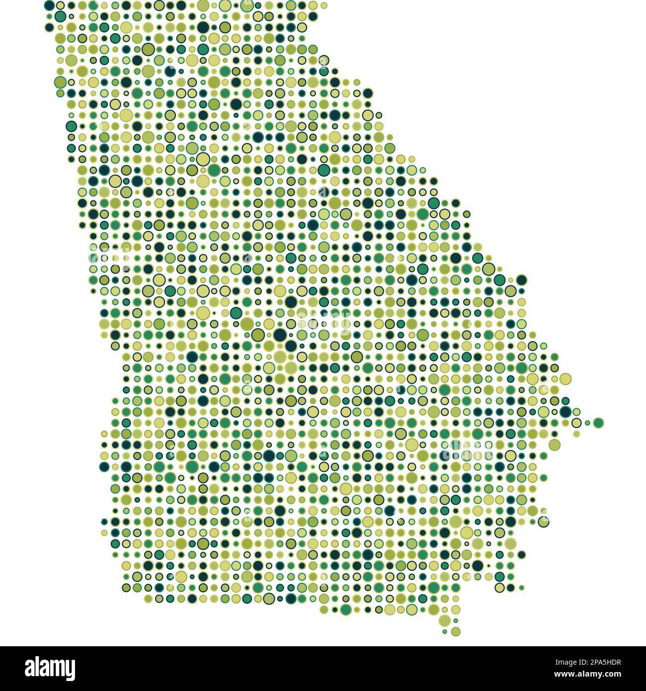 Georgia Map Silhouette Pixelated generative pattern illustration Stock ...