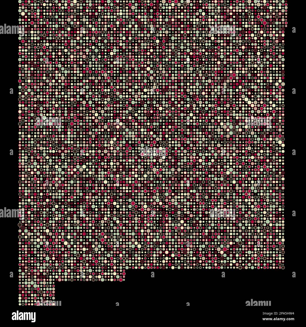 New mexico Map Silhouette Pixelated generative pattern illustration ...