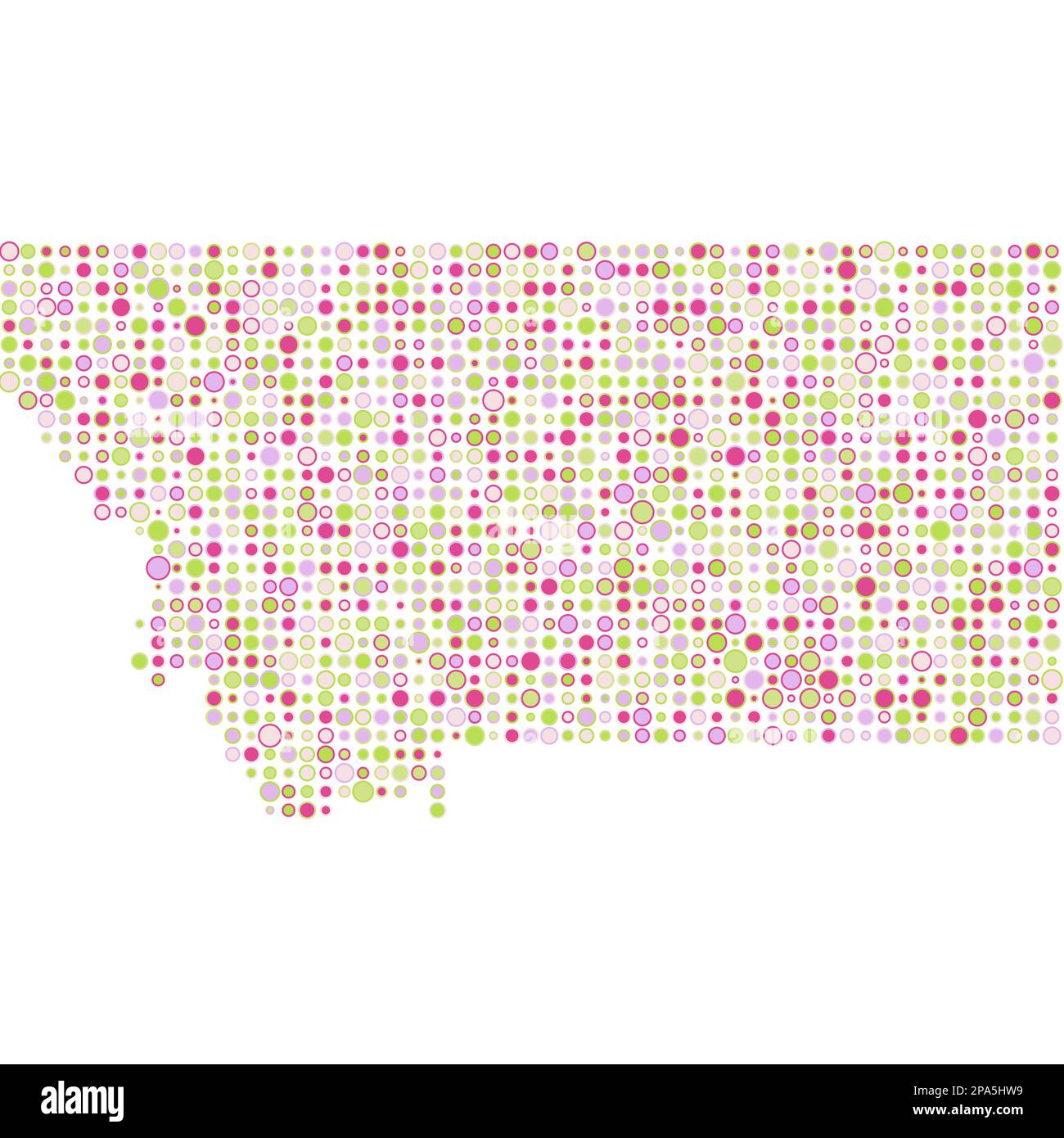 Montana Map Silhouette Pixelated generative pattern illustration Stock ...