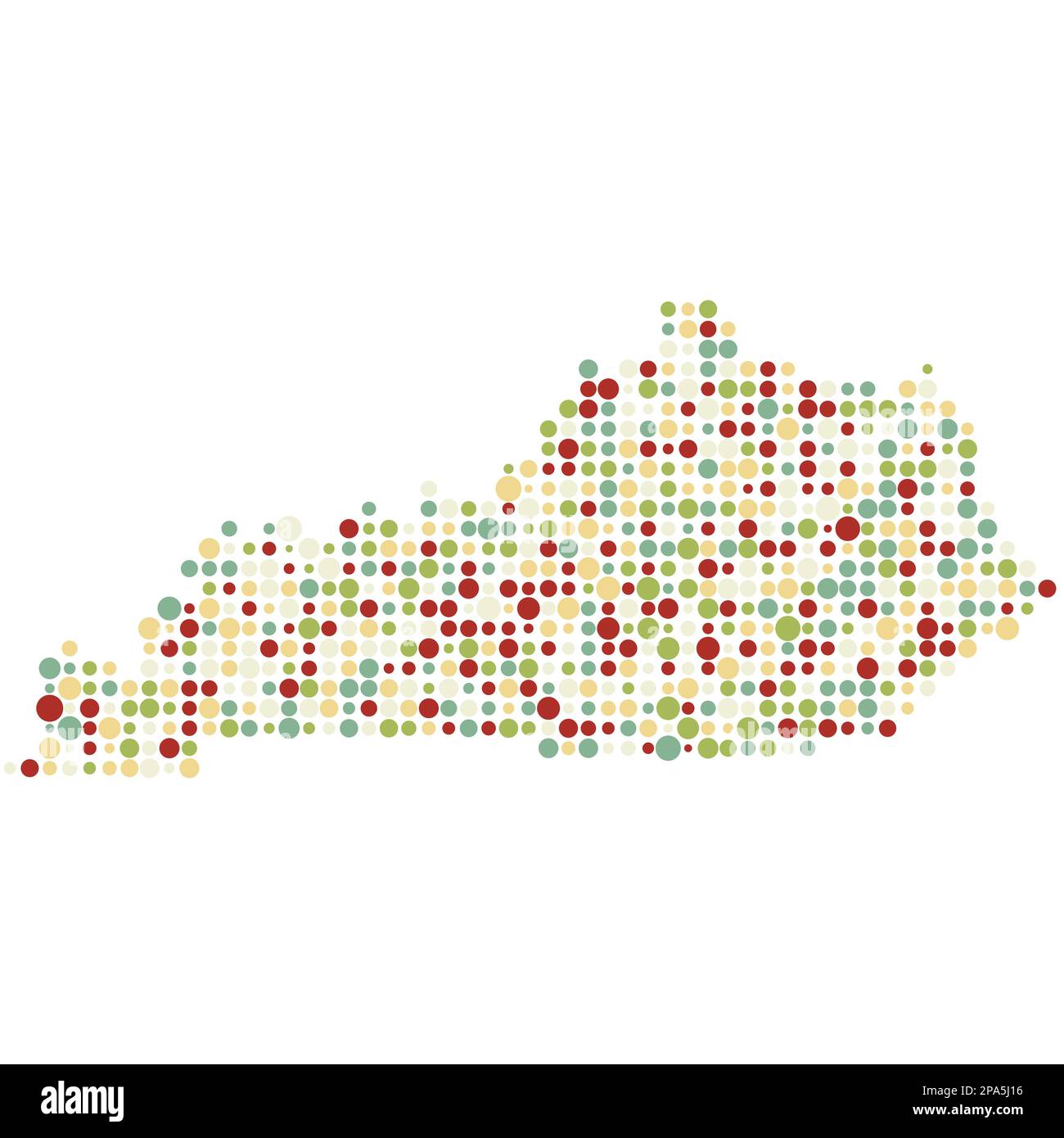 Kentucky Map Silhouette Pixelated generative pattern illustration Stock ...
