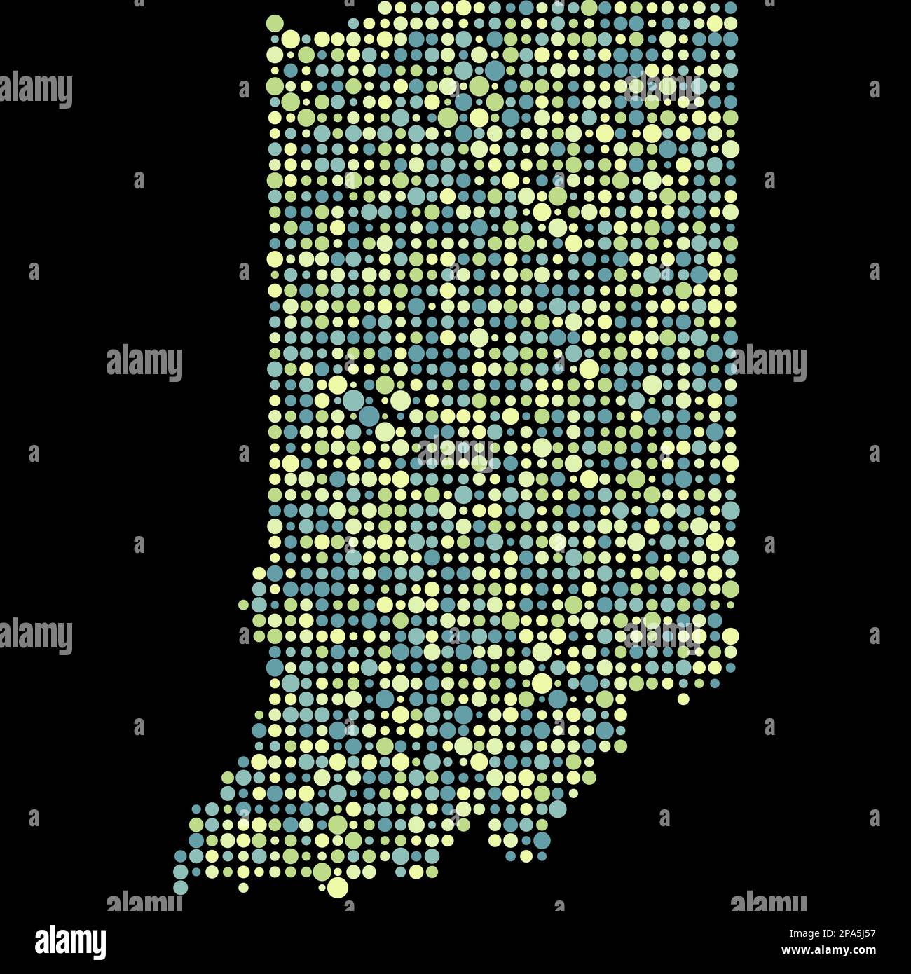 Indiana Map Silhouette Pixelated generative pattern illustration Stock ...