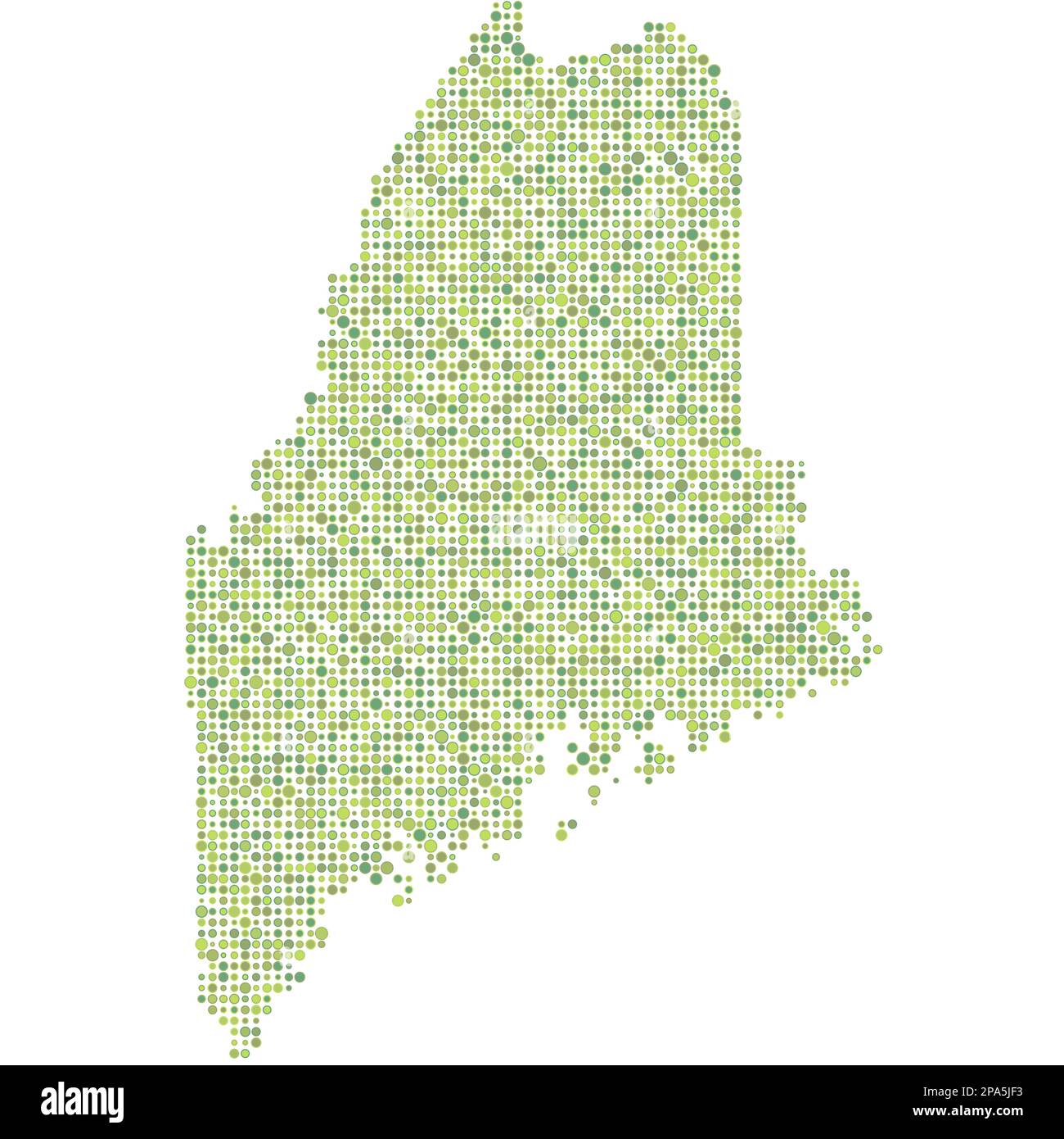 Maine Map Silhouette Pixelated generative pattern illustration Stock ...
