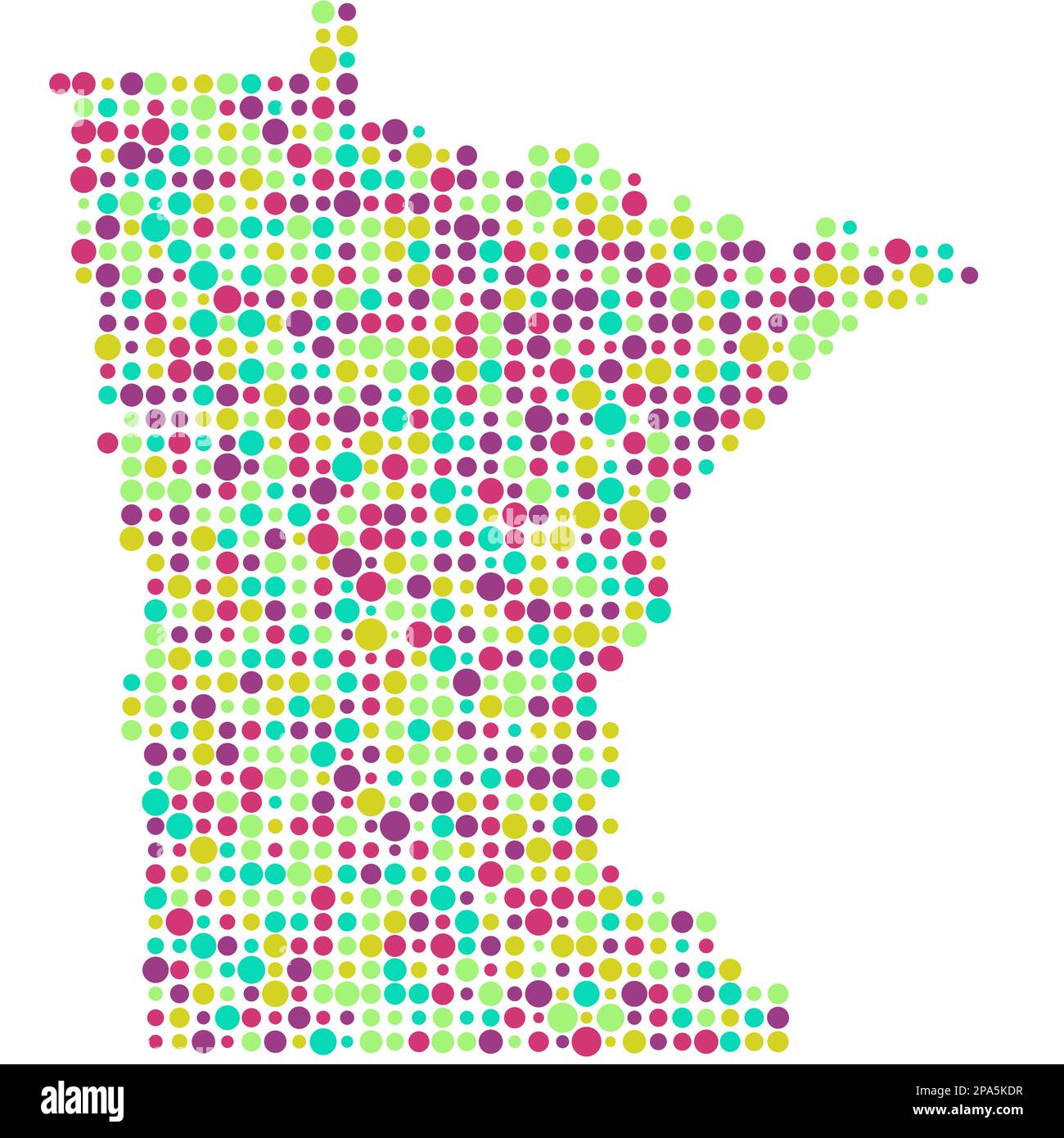 Minnesota Map Silhouette Pixelated generative pattern illustration ...
