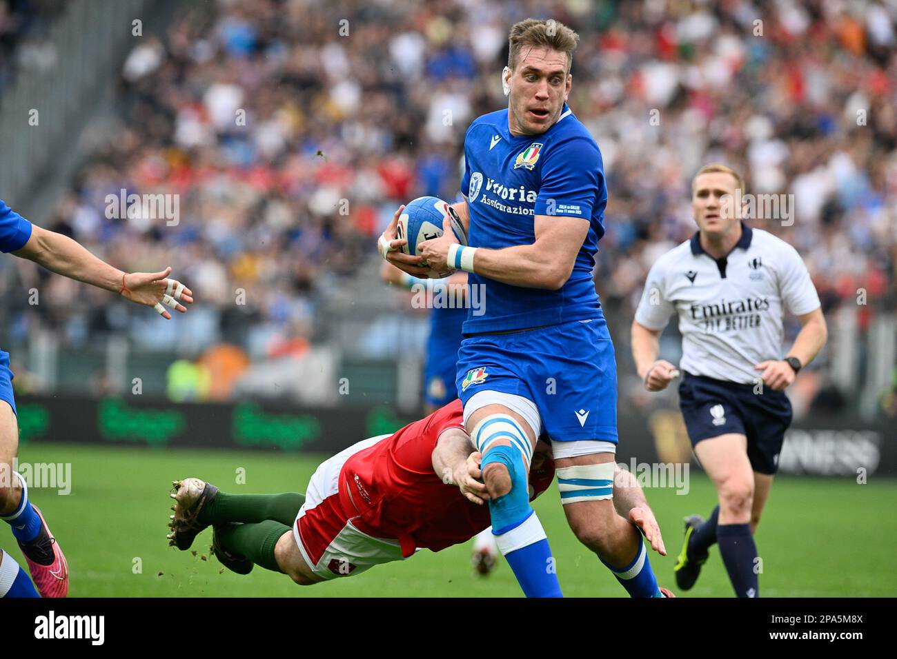 Federico Ruzza of Italy during Guinnes Six Nations of rugby 2023 Match ...