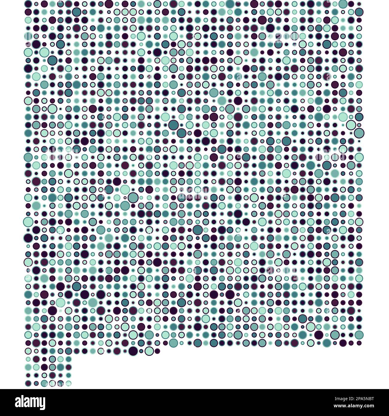 New mexico Map Silhouette Pixelated generative pattern illustration ...