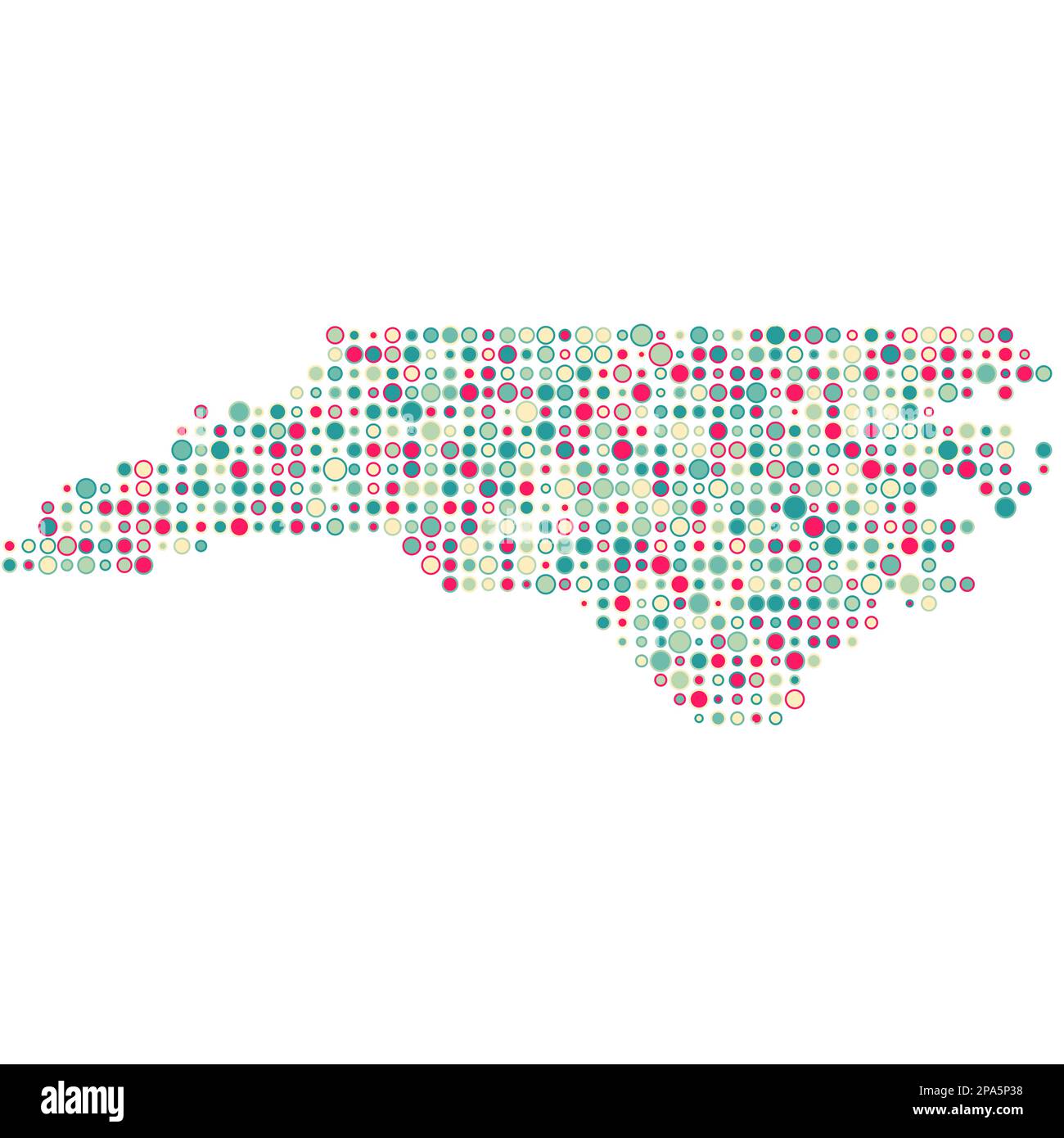 North carolina Map Silhouette Pixelated generative pattern illustration ...