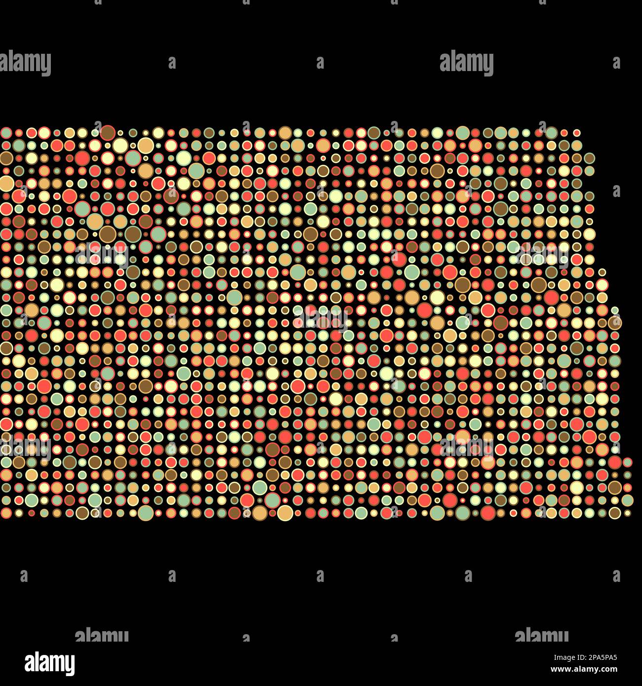 North dakota Map Silhouette Pixelated generative pattern illustration ...