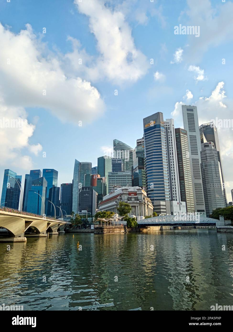 Singapore City, Singapore - February 25, 2023: Skyline cityscape view ...