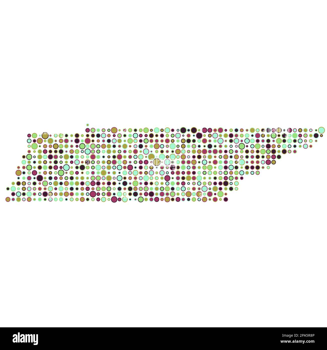 Tennessee Map Silhouette Pixelated generative pattern illustration ...