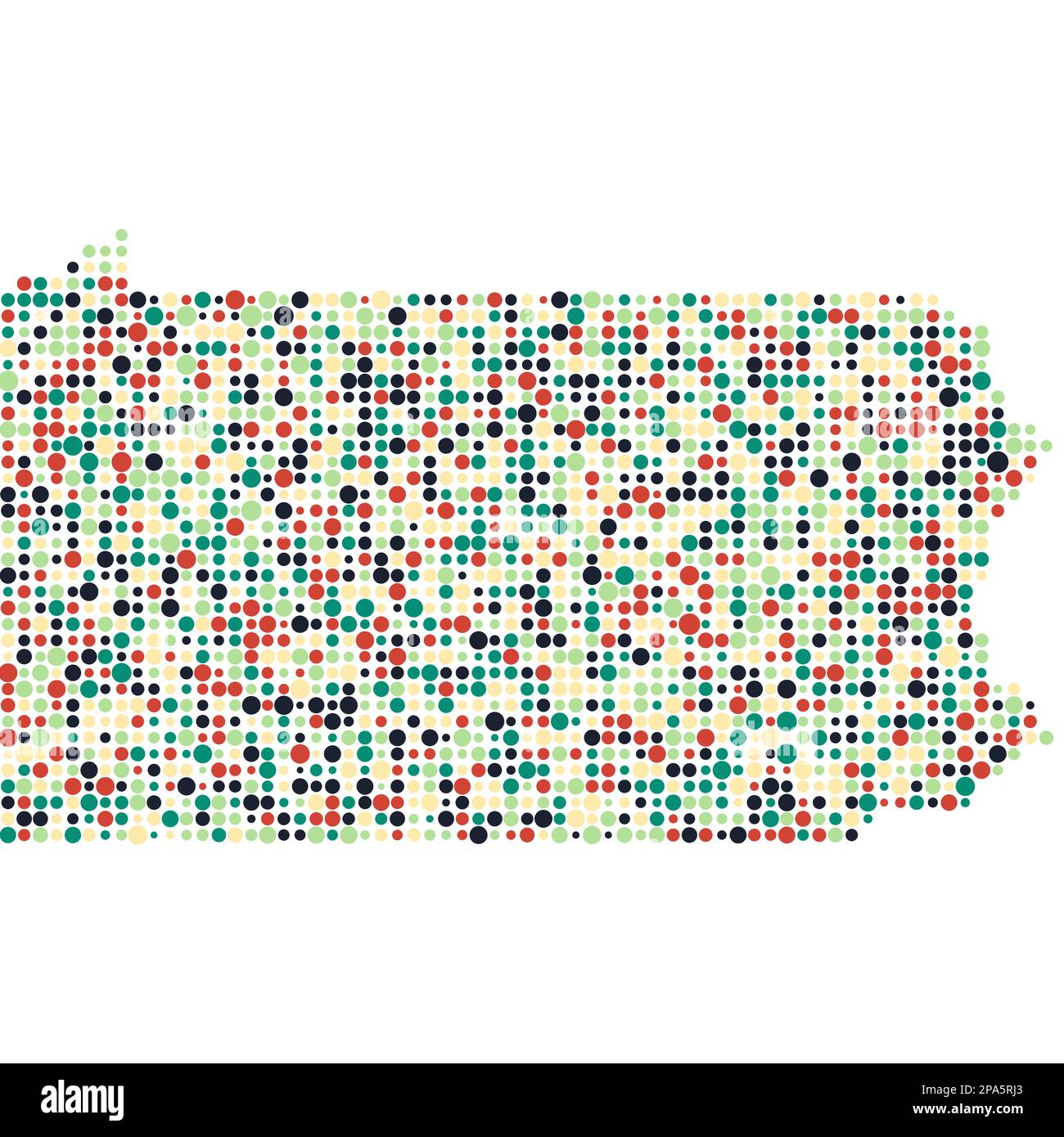 Pennsylvania Map Silhouette Pixelated generative pattern illustration ...