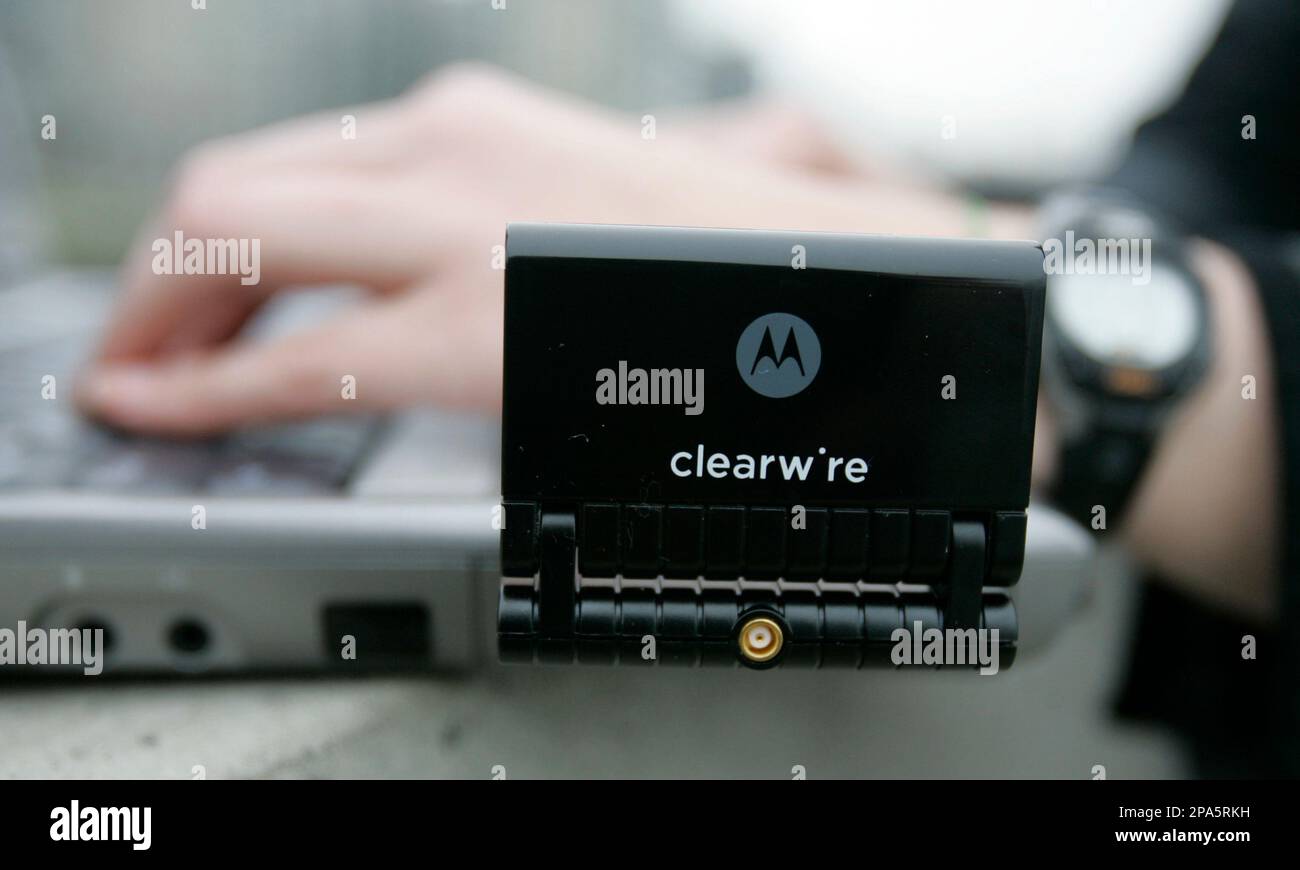 ** FILE ** In this Nov. 28, 2007 file photo, a Clearwire wireless card ...