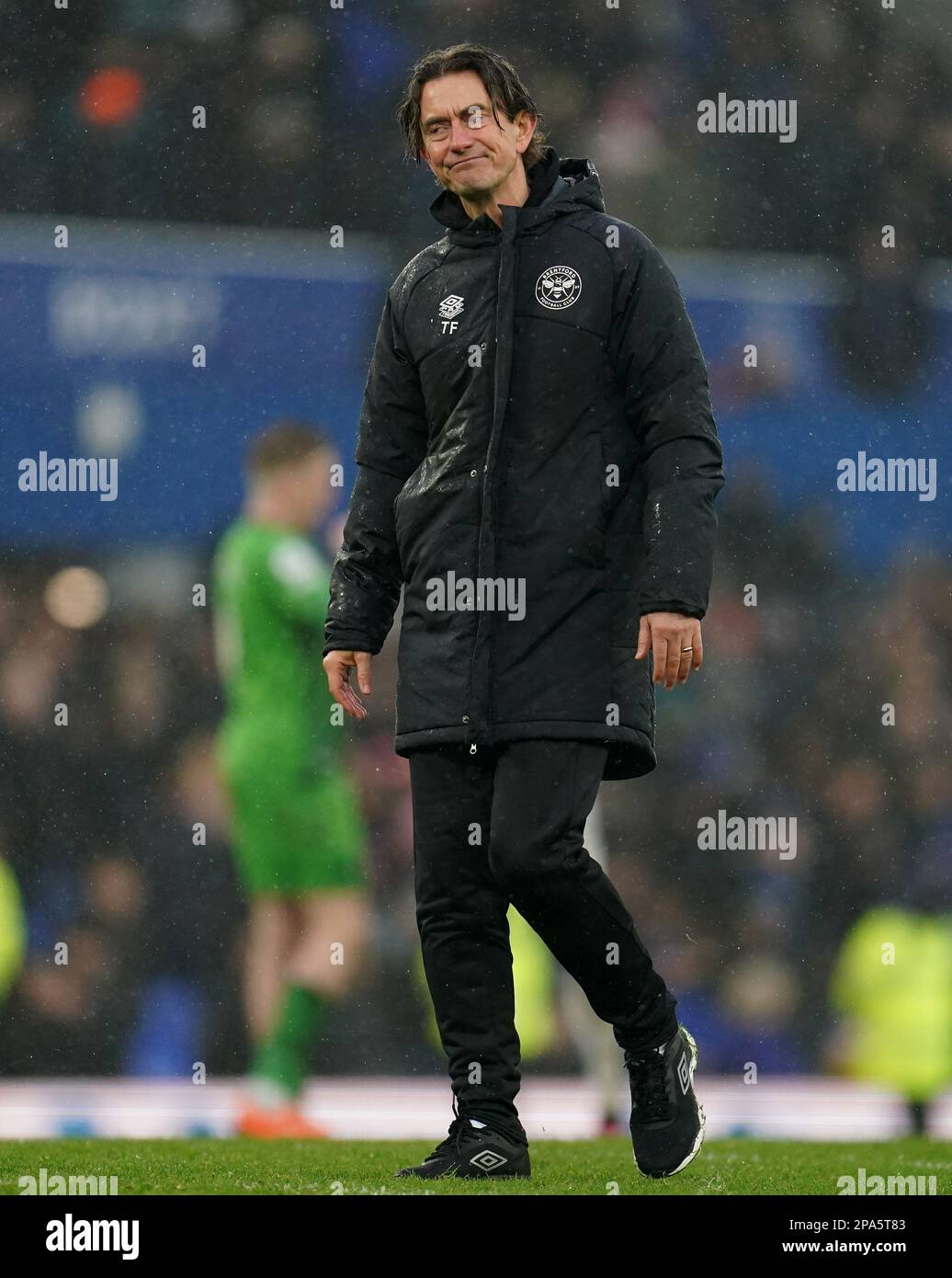 Brentford manager Thomas Frank looks dejected after the Premier League ...