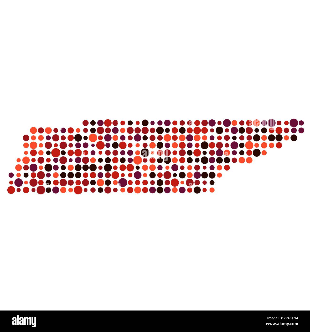 Tennessee Map Silhouette Pixelated generative pattern illustration ...