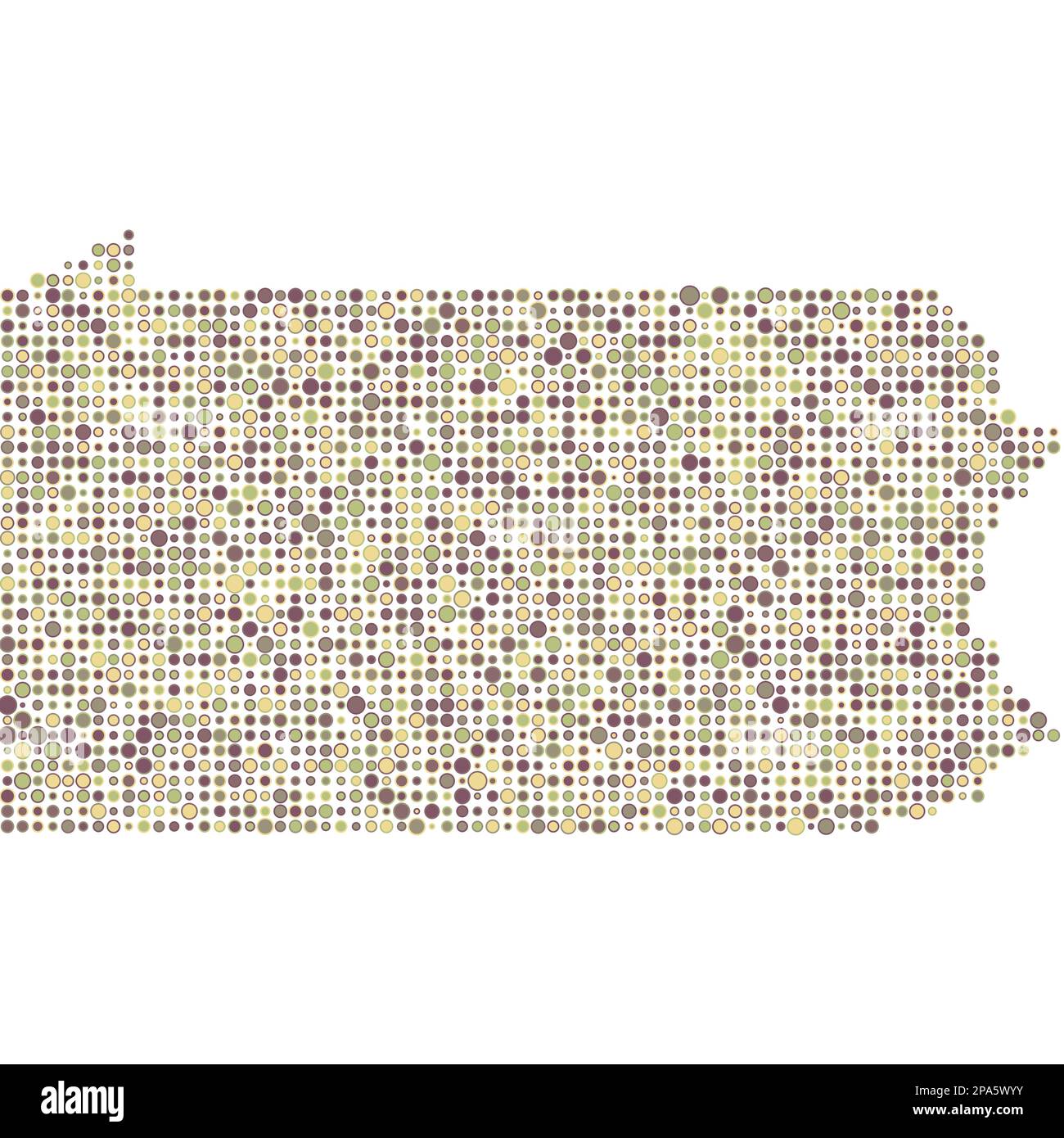 Pennsylvania Map Silhouette Pixelated generative pattern illustration ...