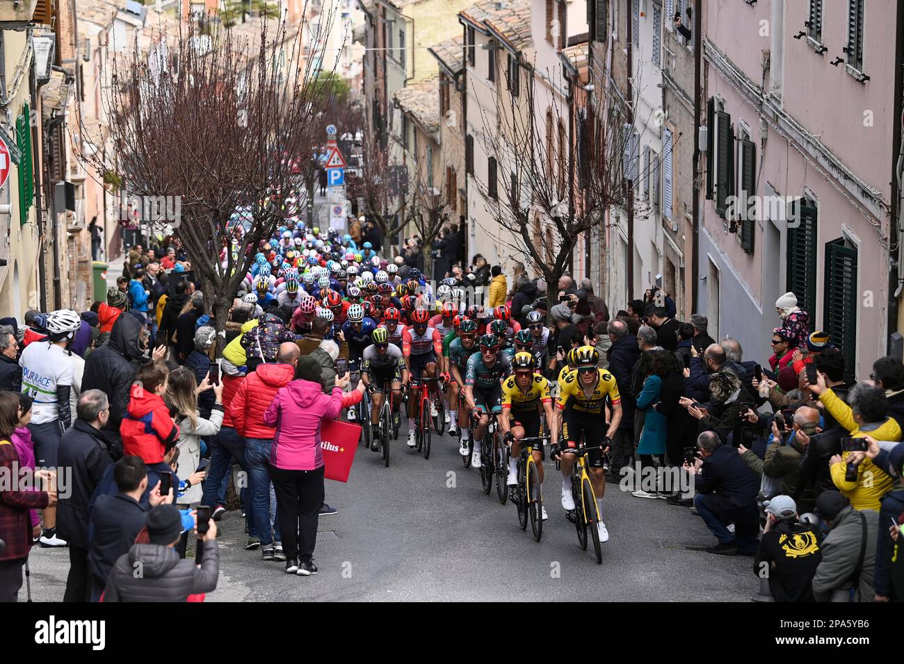 The pack race during the 6th stage of the Tirreno Adriatico cycling ...