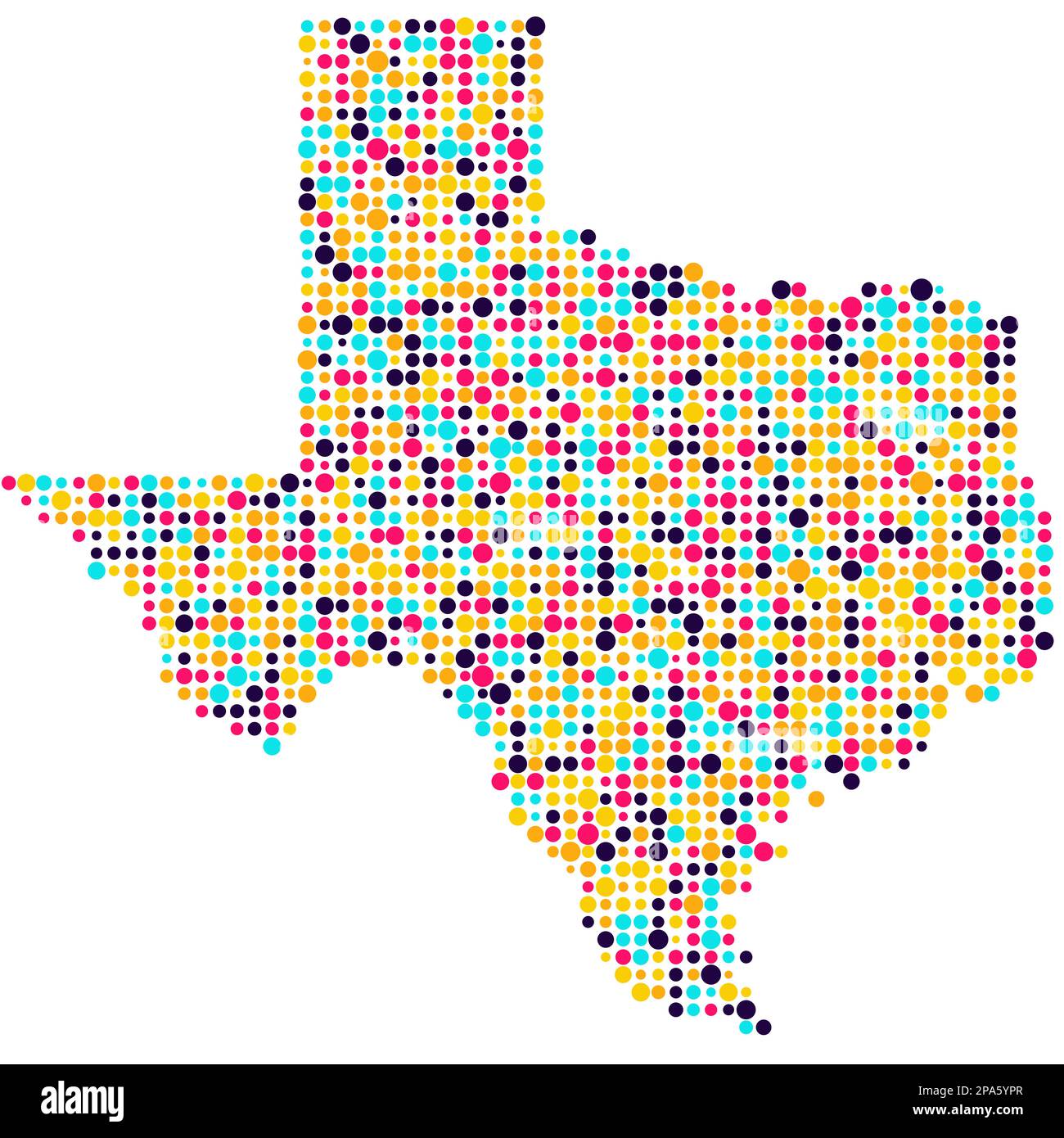 Texas Map Silhouette Pixelated generative pattern illustration Stock ...