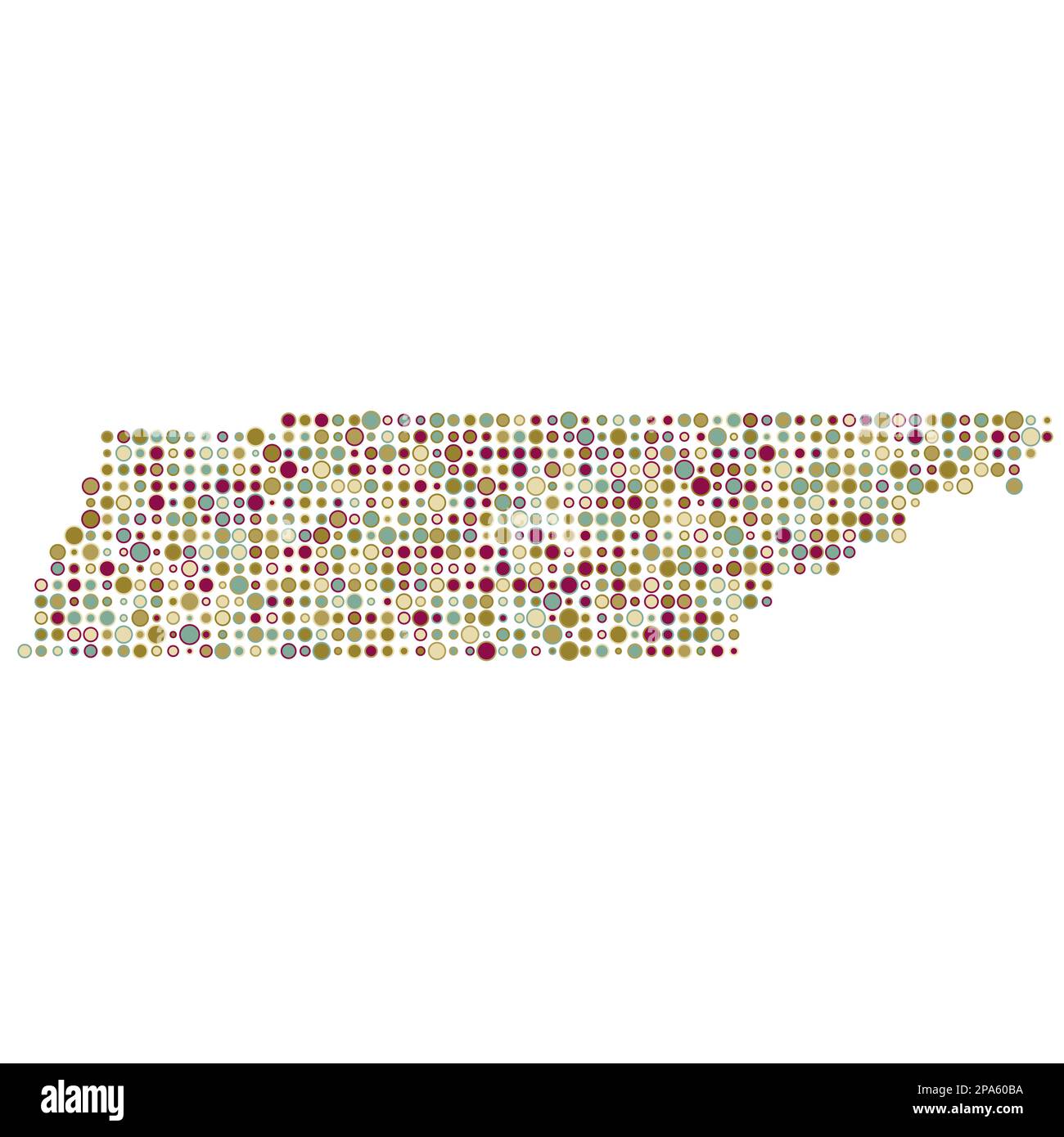 Tennessee Map Silhouette Pixelated generative pattern illustration ...