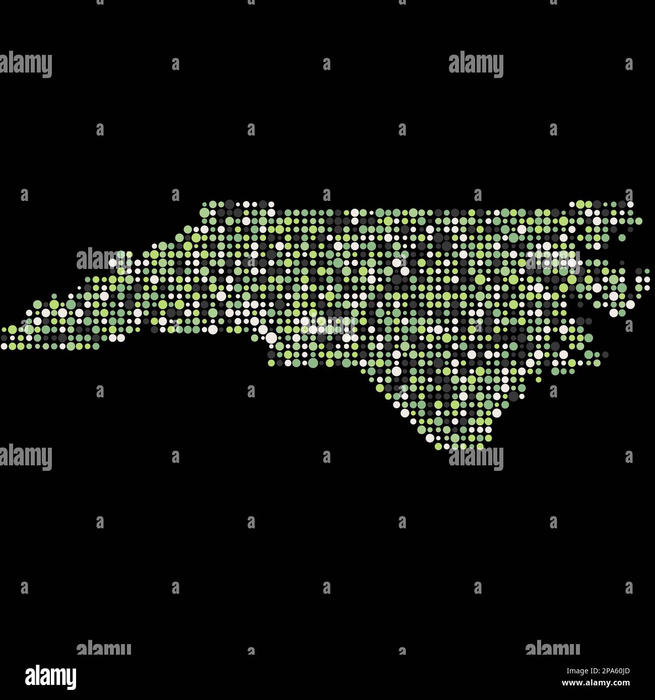 North carolina Map Silhouette Pixelated generative pattern illustration ...
