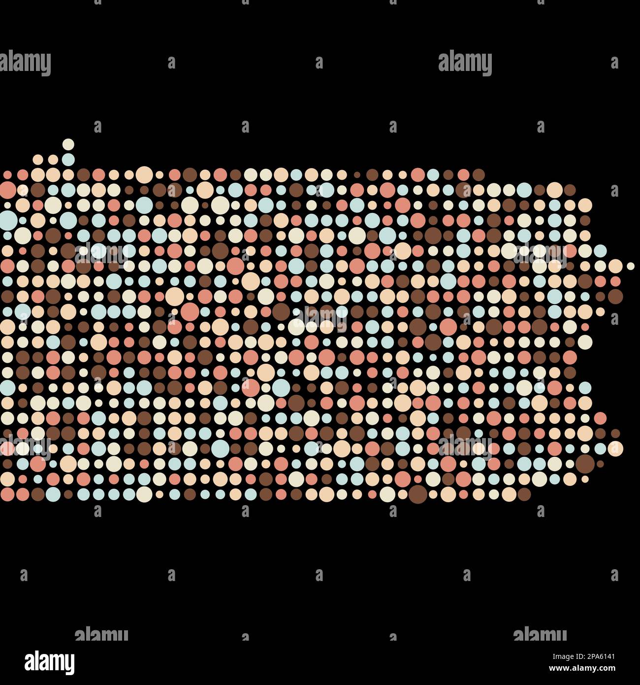 Pennsylvania Map Silhouette Pixelated generative pattern illustration ...