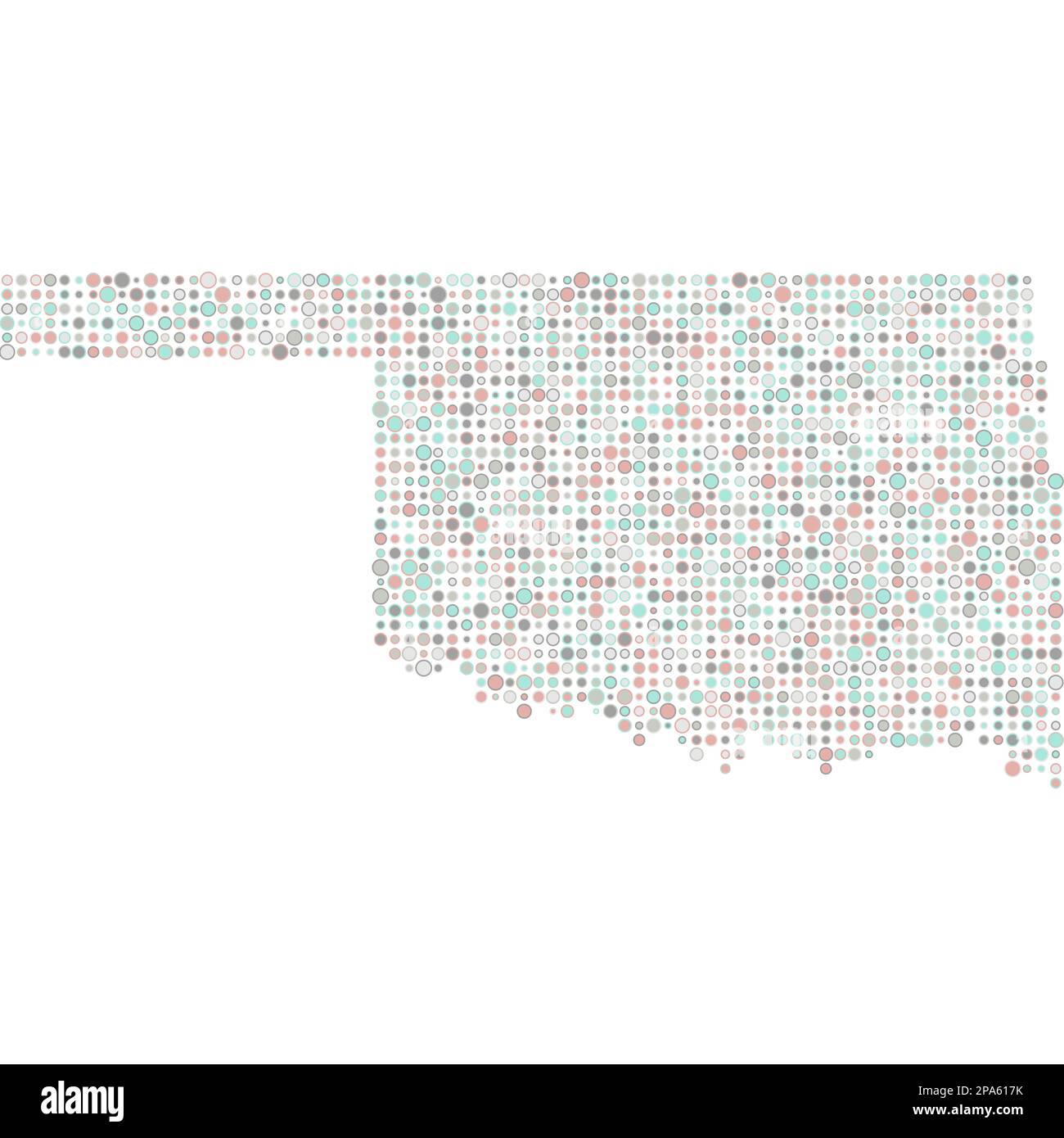 Oklahoma Map Silhouette Pixelated generative pattern illustration Stock ...
