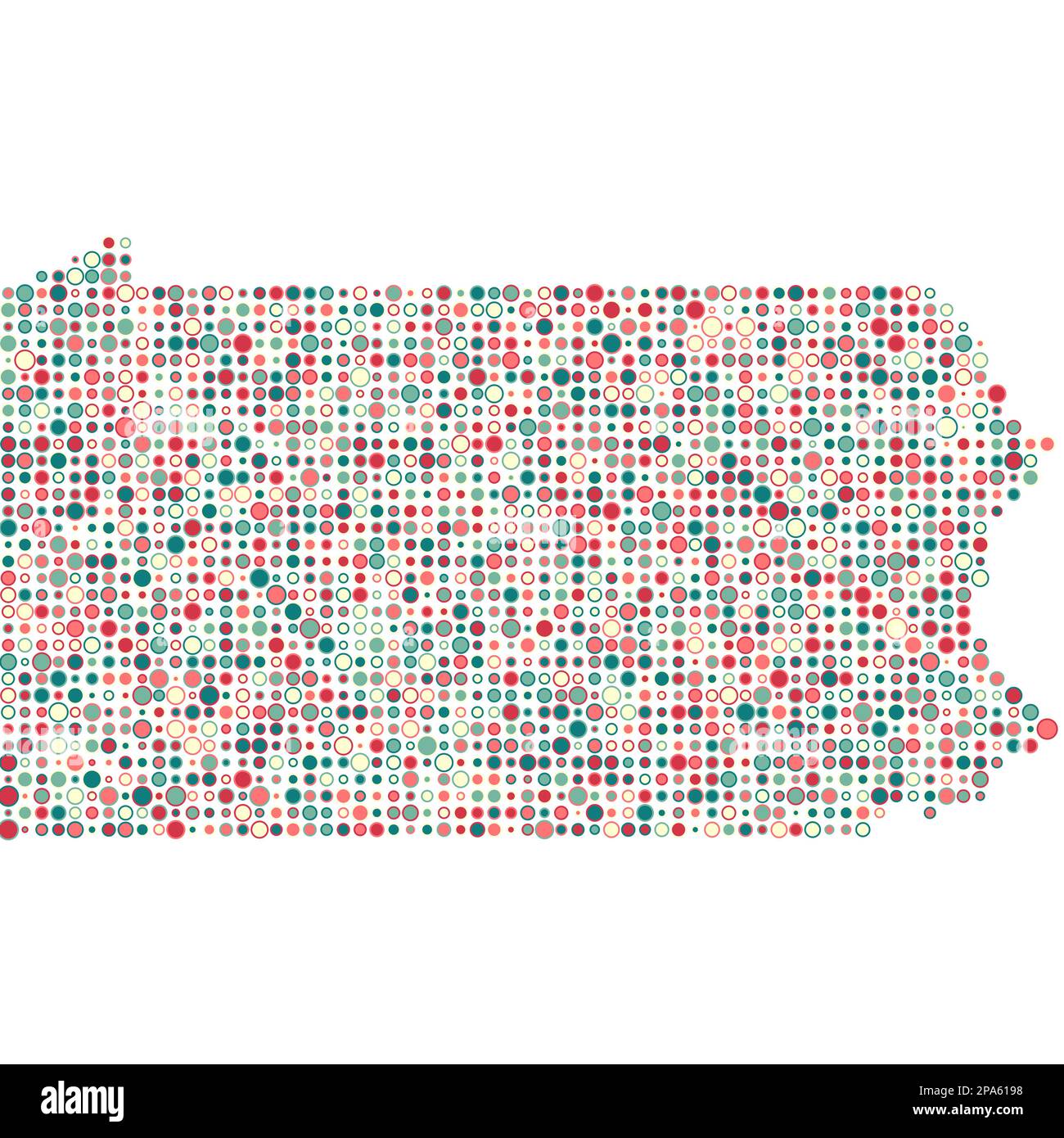 Pennsylvania Map Silhouette Pixelated generative pattern illustration ...