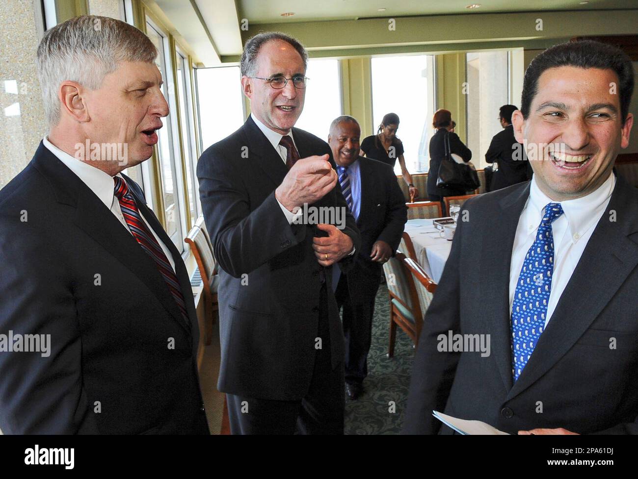 University of Massachusetts President Jack Wilson, left, Robert Holub ...