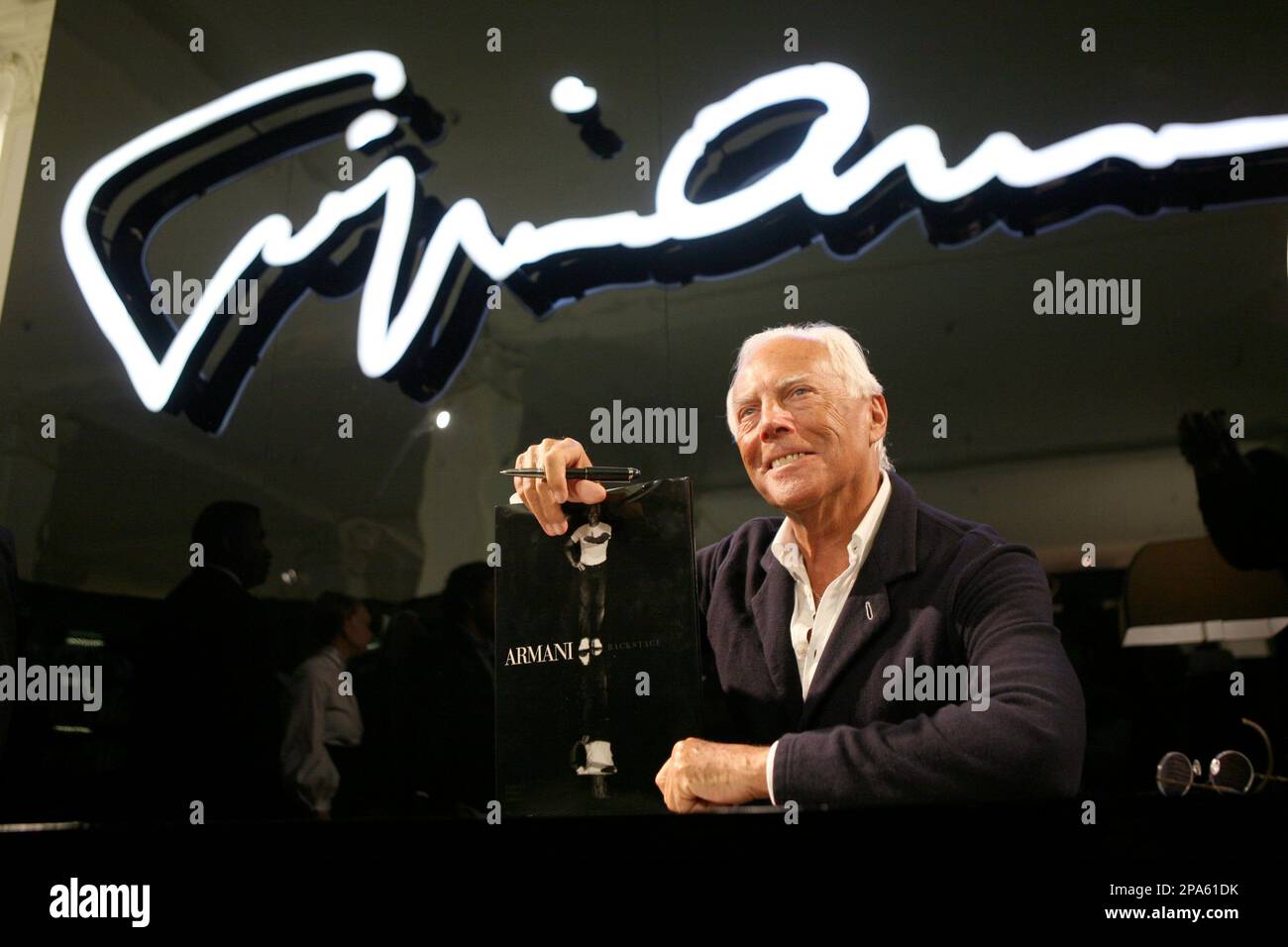 Giorgio Armani makes an appearance at Saks Fifth Avenue, Monday, May 5 ...