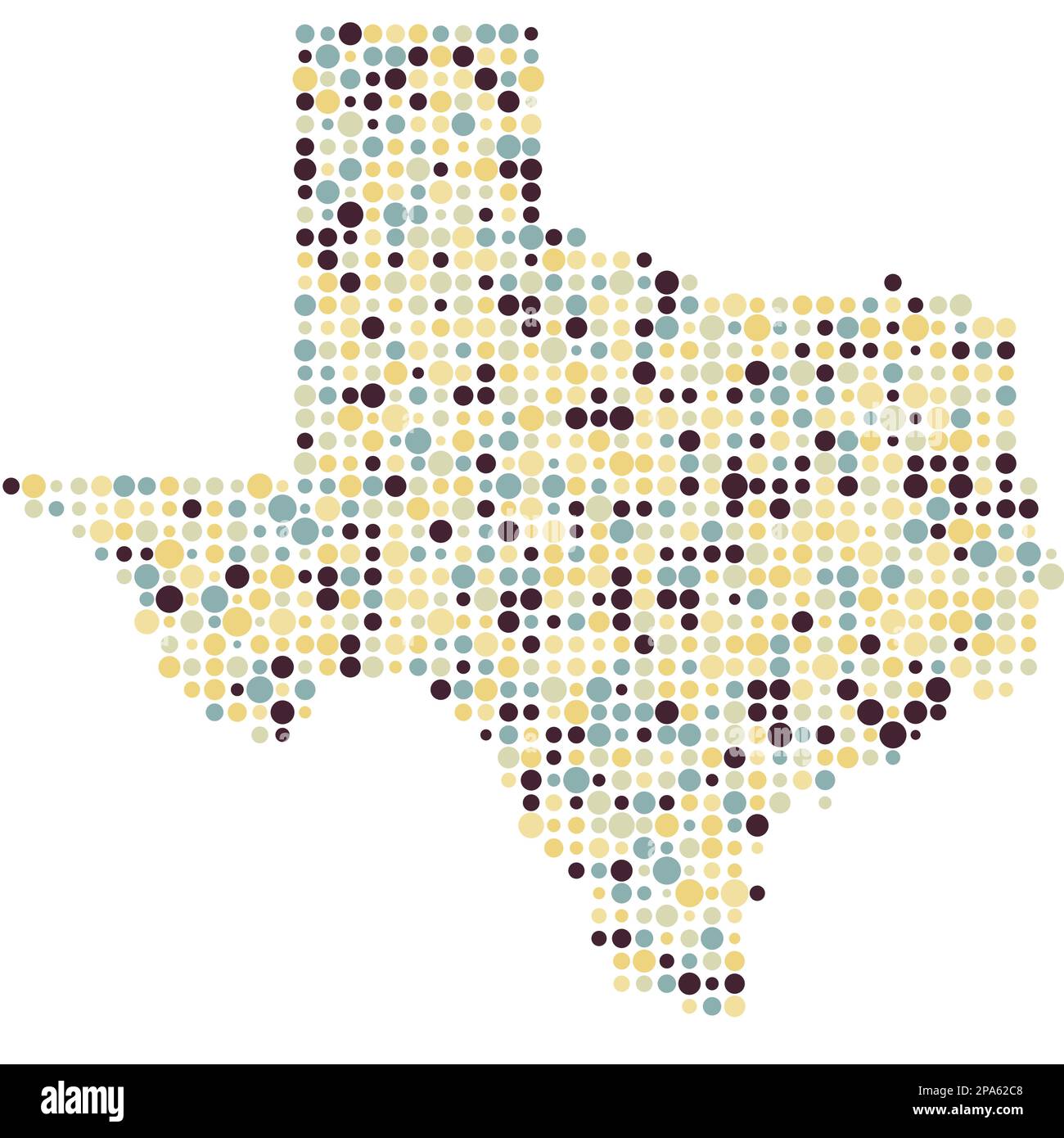 Texas Map Silhouette Pixelated generative pattern illustration Stock ...