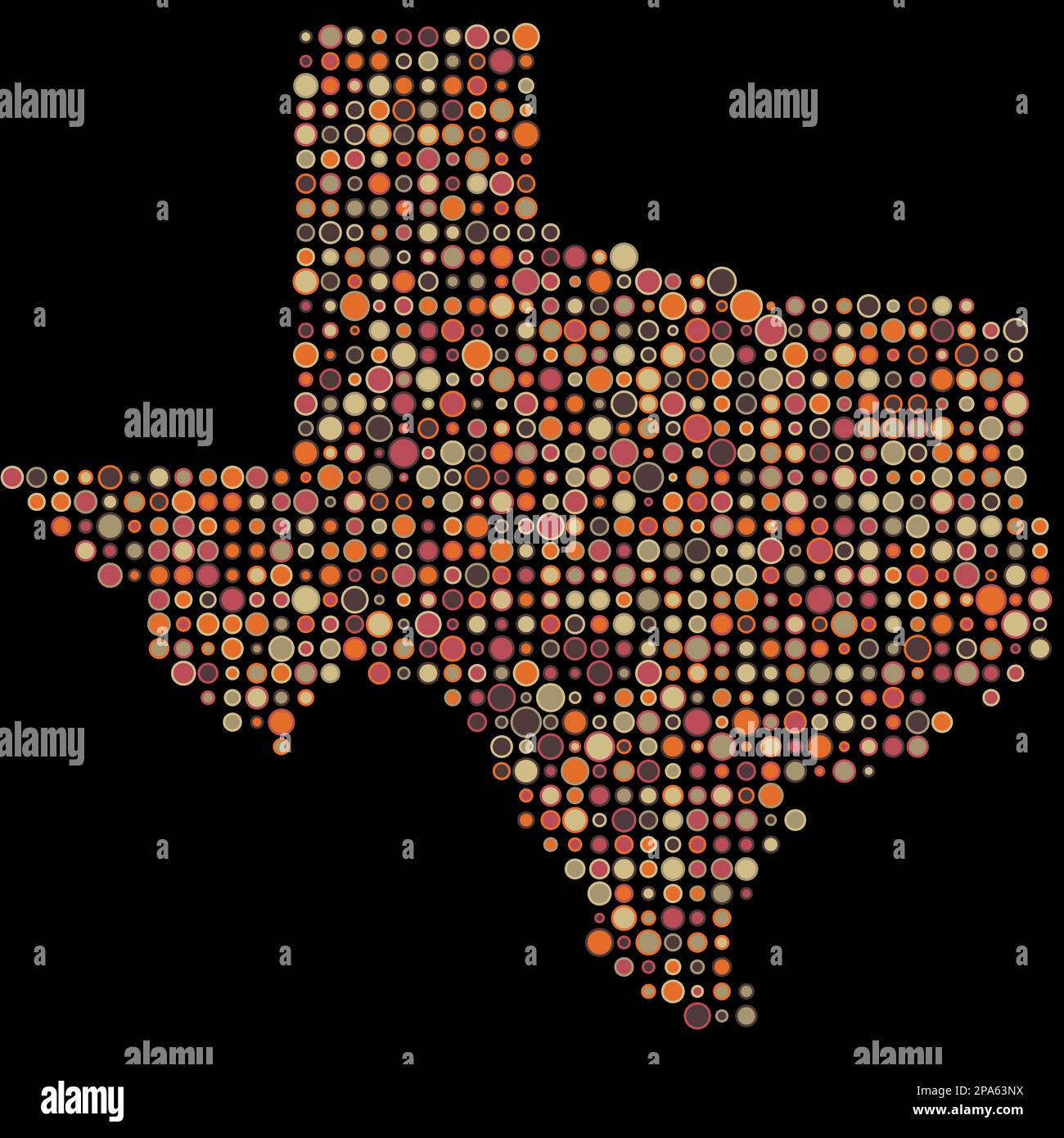 Texas Map Silhouette Pixelated generative pattern illustration Stock ...