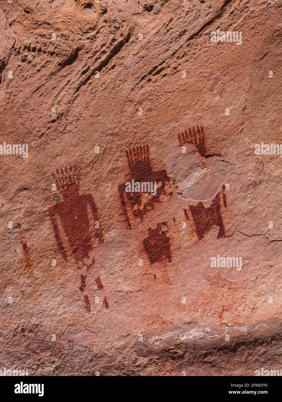 Deluge Shelter Pictographs, Jones Hole Trail, Vernal, Utah Stock Photo ...