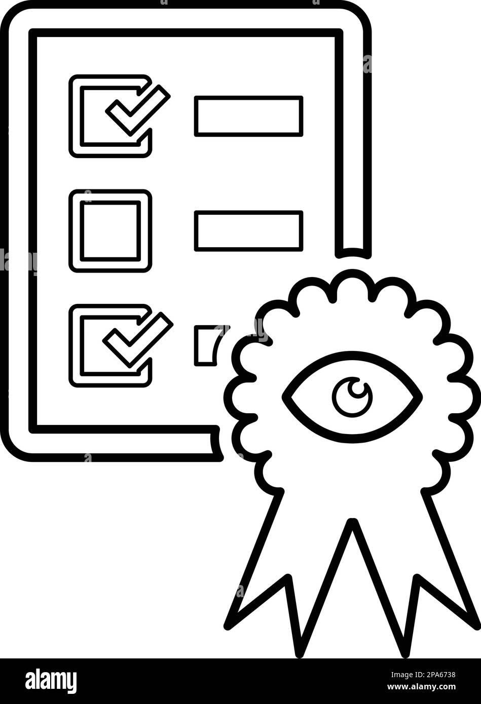 Quality control checklist icon. Fully editable vector EPS use for ...