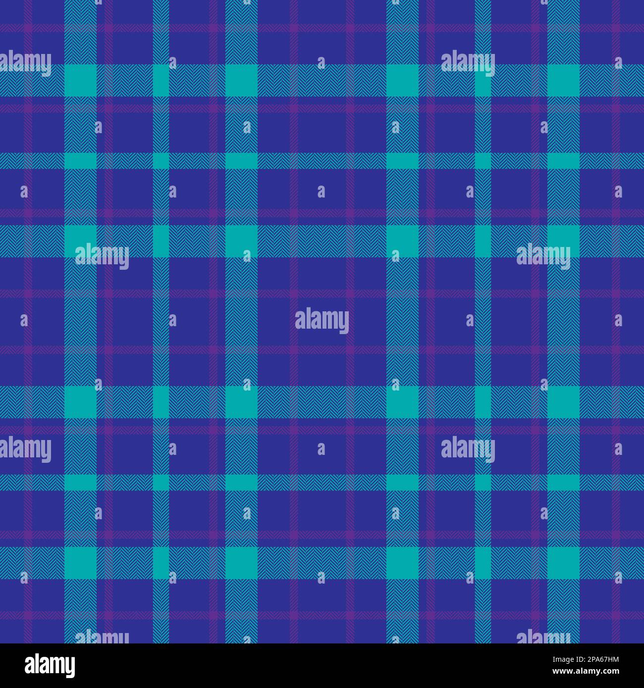Plaid seamless pattern in blue. Check fabric texture. Vector textile ...