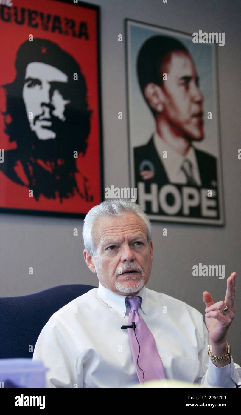 Poster of Barack Obama and Che Guevara hang on a wall as Common Pleas ...