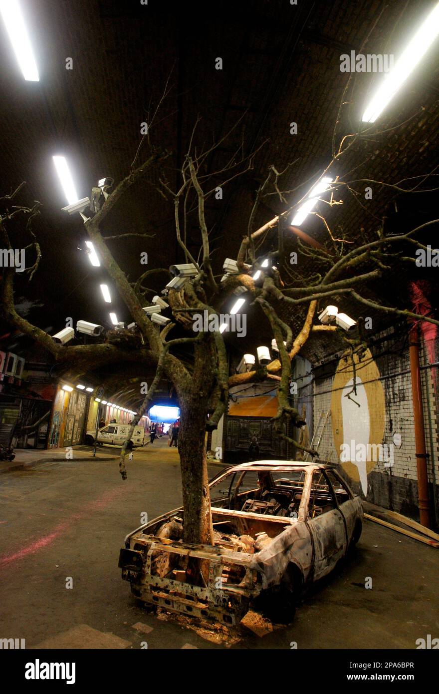 An installation known as the Tree by British graffiti artist known as ...