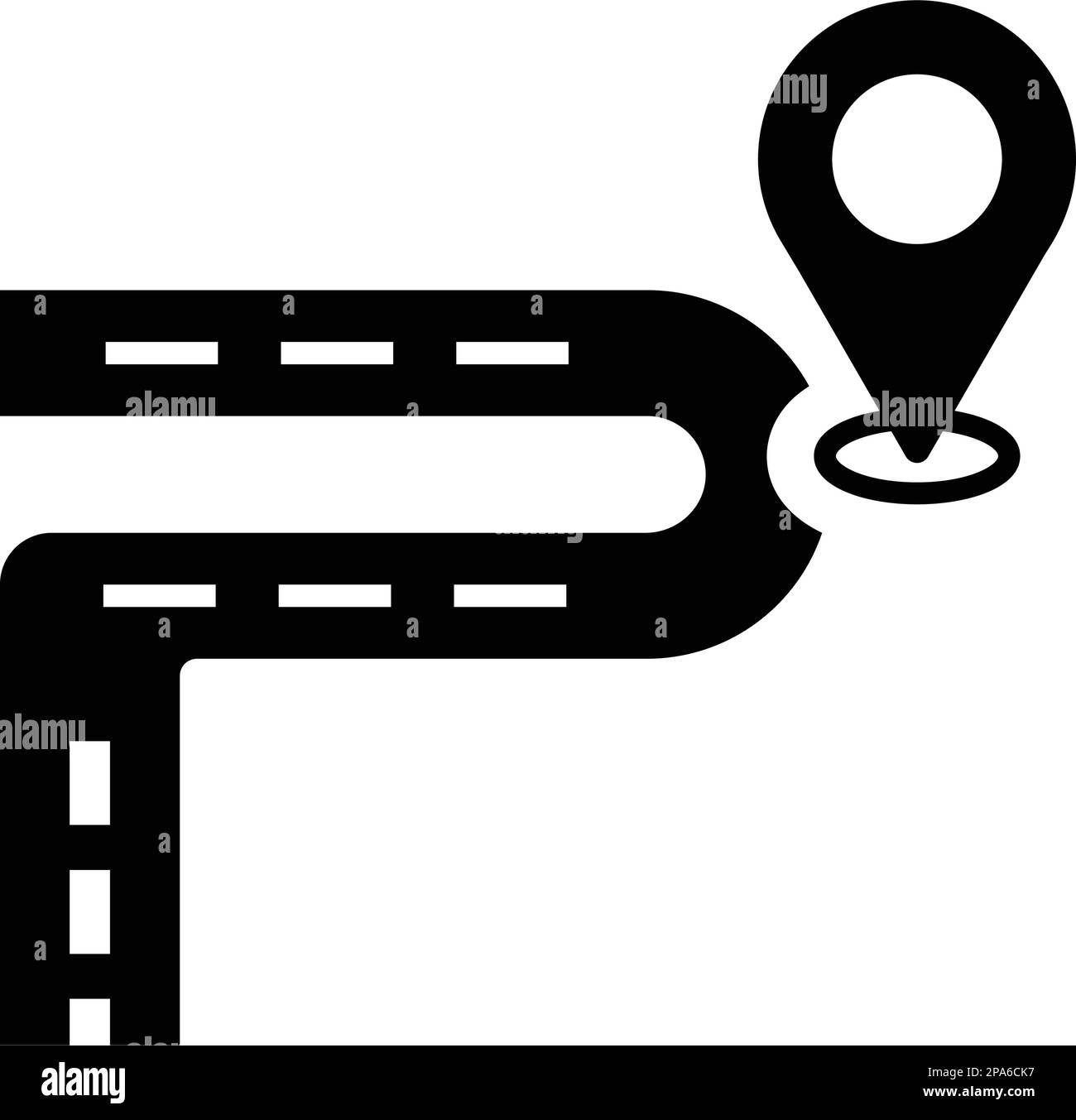 Road map, location icon symbol for use on mobile apps, print media and ...