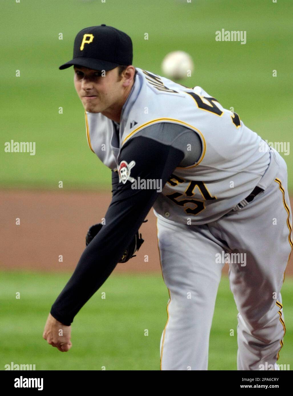 Pittsburgh Pirates' Zach Duke pitches to the Washington Nationals ...
