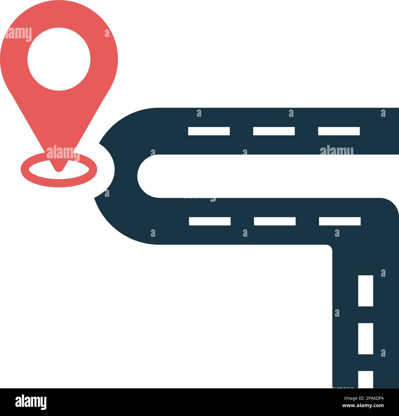 Road map, location icon symbol for use on mobile apps, print media and ...